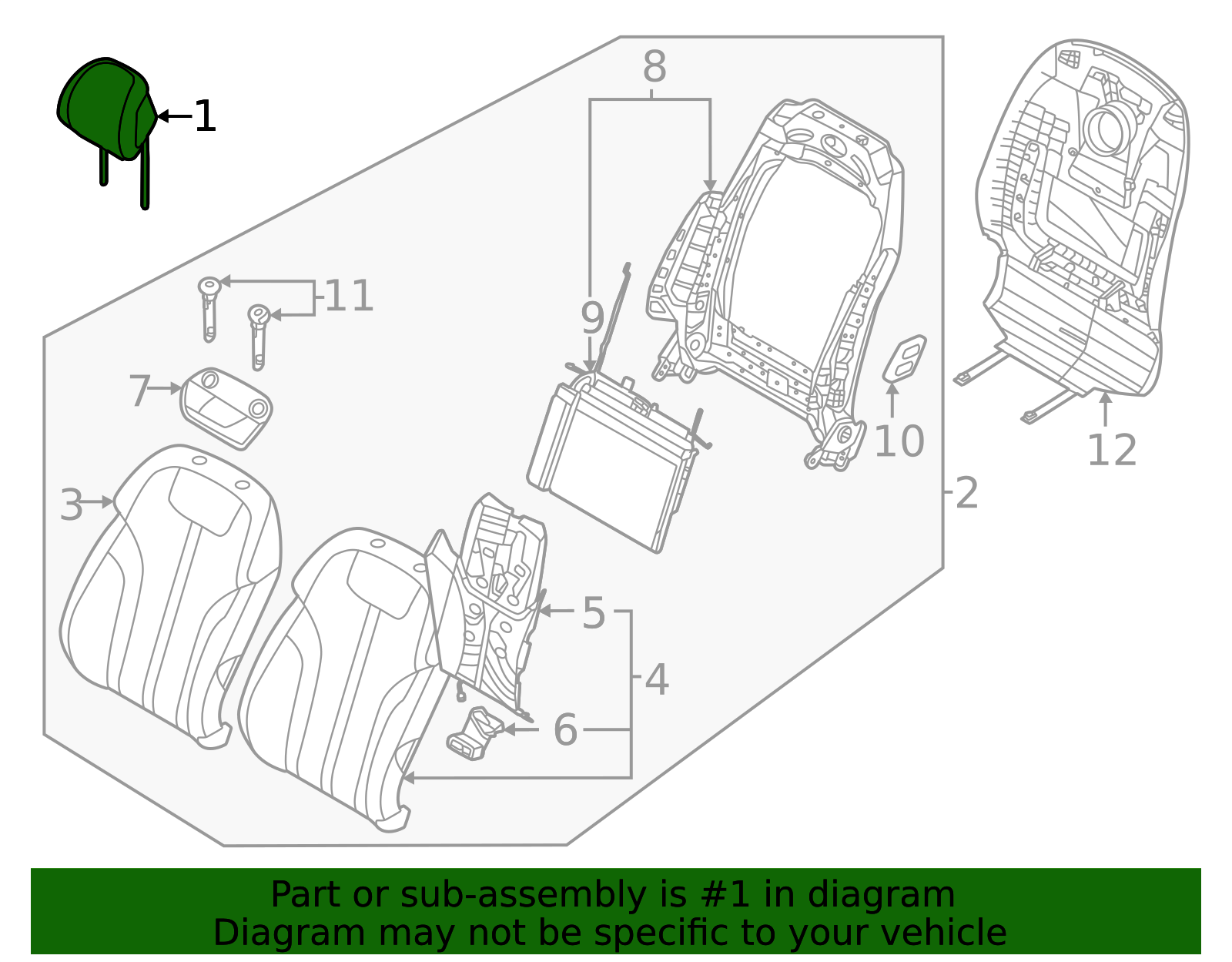2022-2025 Genesis GV70 Headrest 88700-AR130-JP1 | MotorMotor