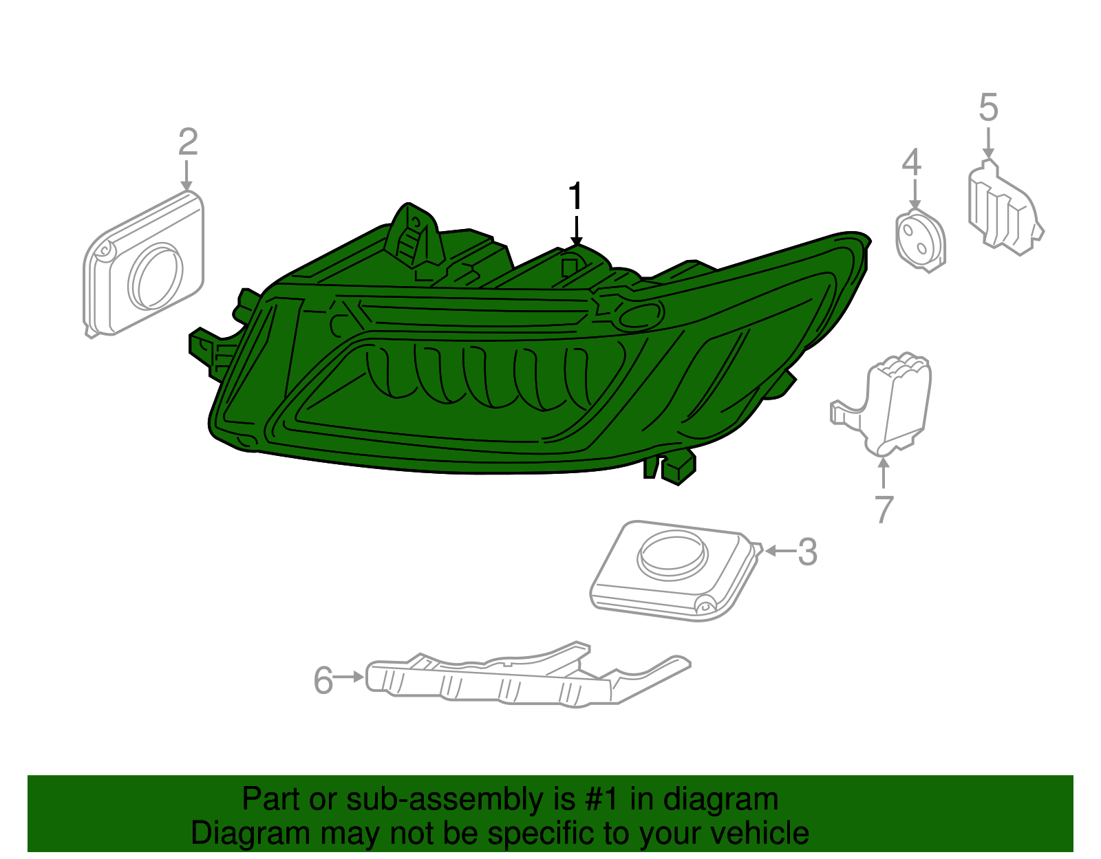 Genuine OEM Ford Part - Headlamp Housing GD9Z-13008-W | Genuine OEM ...