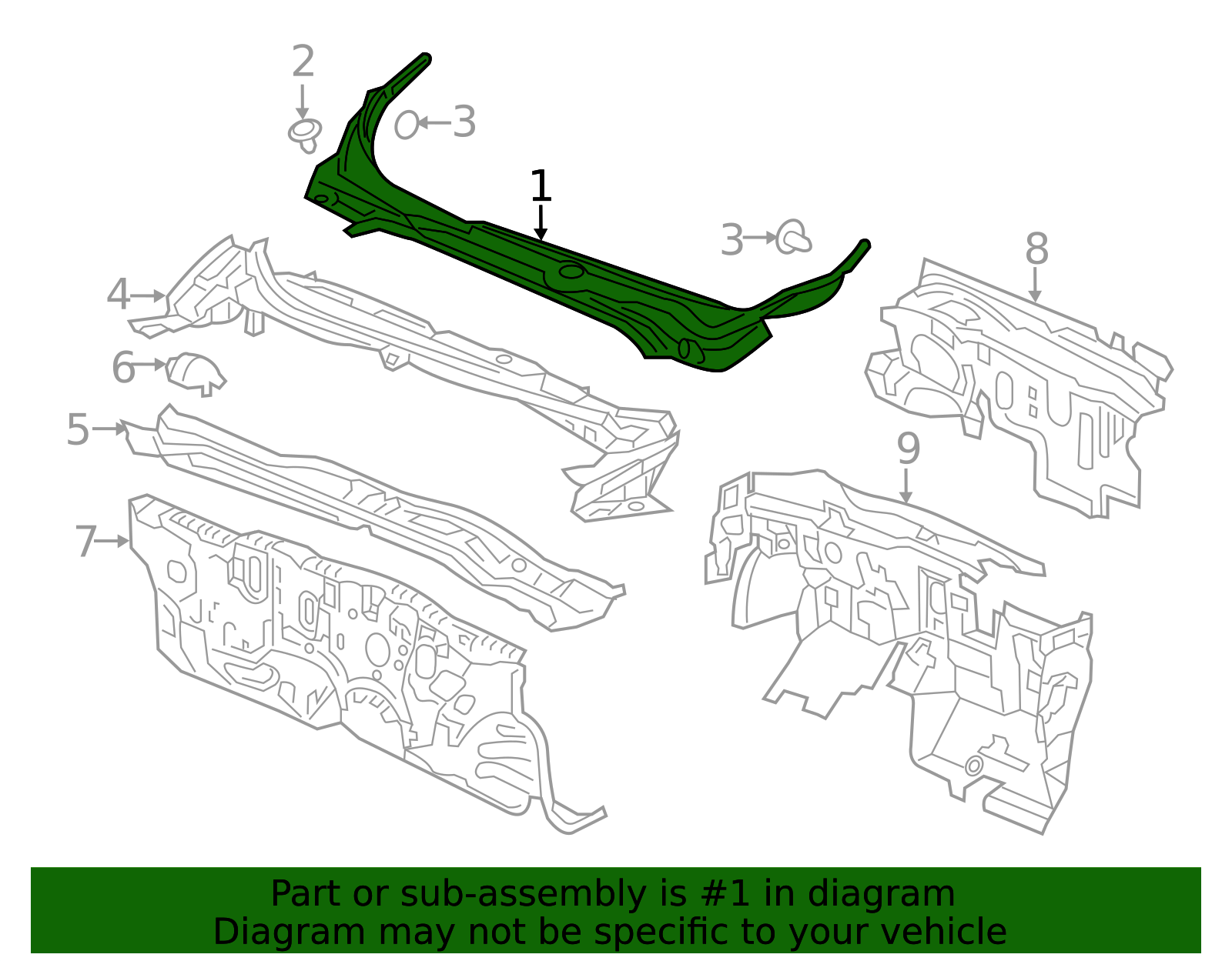2016-2021 Honda Civic | Cowl Grille | 74200-TBA-A01 | Honda OEM ...