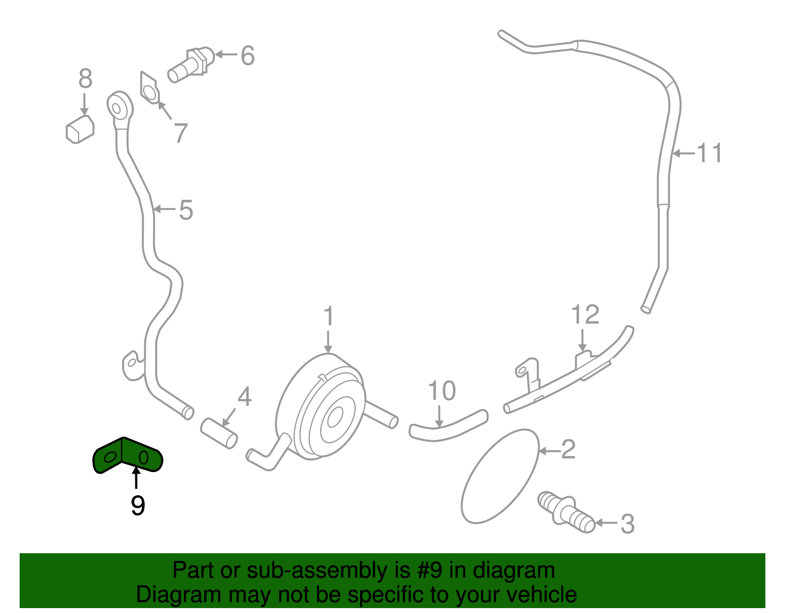 2009-2025 Nissan Inlet Pipe Bracket 21311-JA10A | Kline Nissan