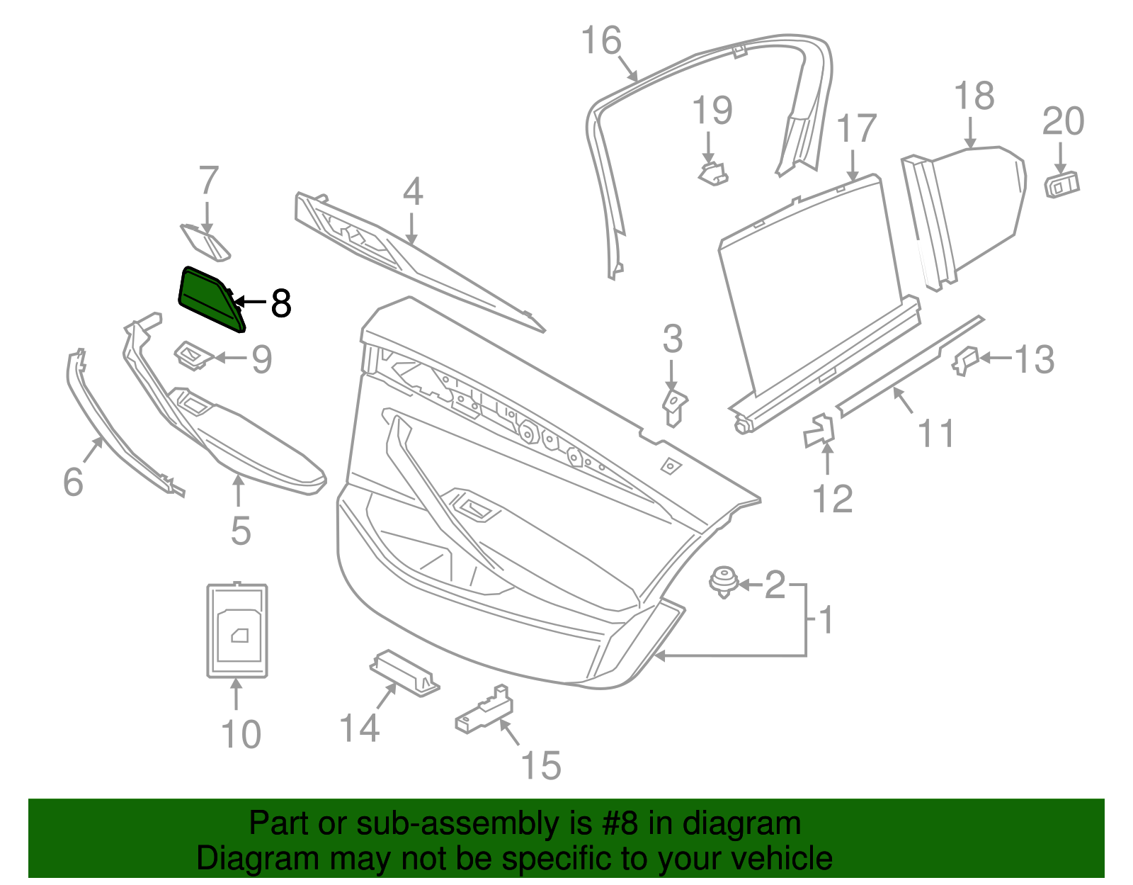 51427416806 - 2017-2023 BMW Speaker Grille (51-42-7-416-806) | BMW of ...