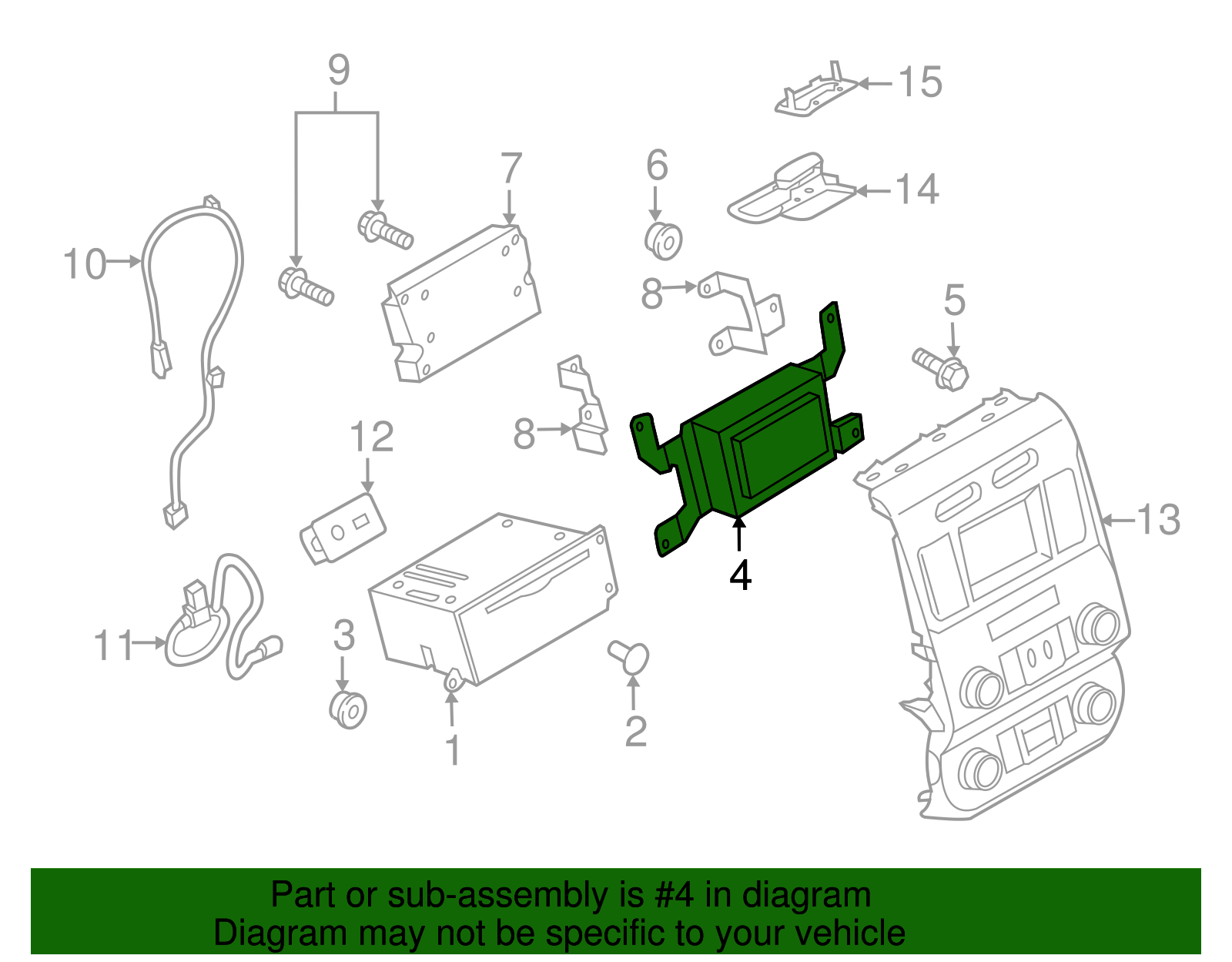 2017-2022 Ford Display Unit HC3Z-10D885-CA | OEM Parts Online