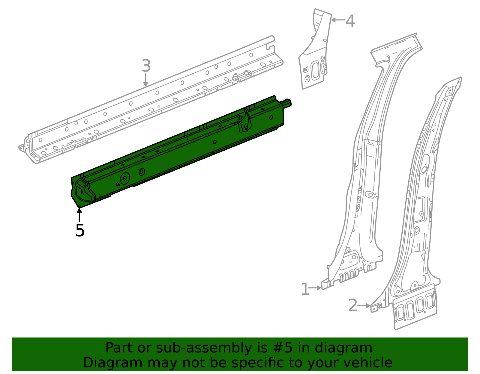 2021-2025 Chevrolet Trailblazer Driver Side Rocker Inner Panel 60004580 ...