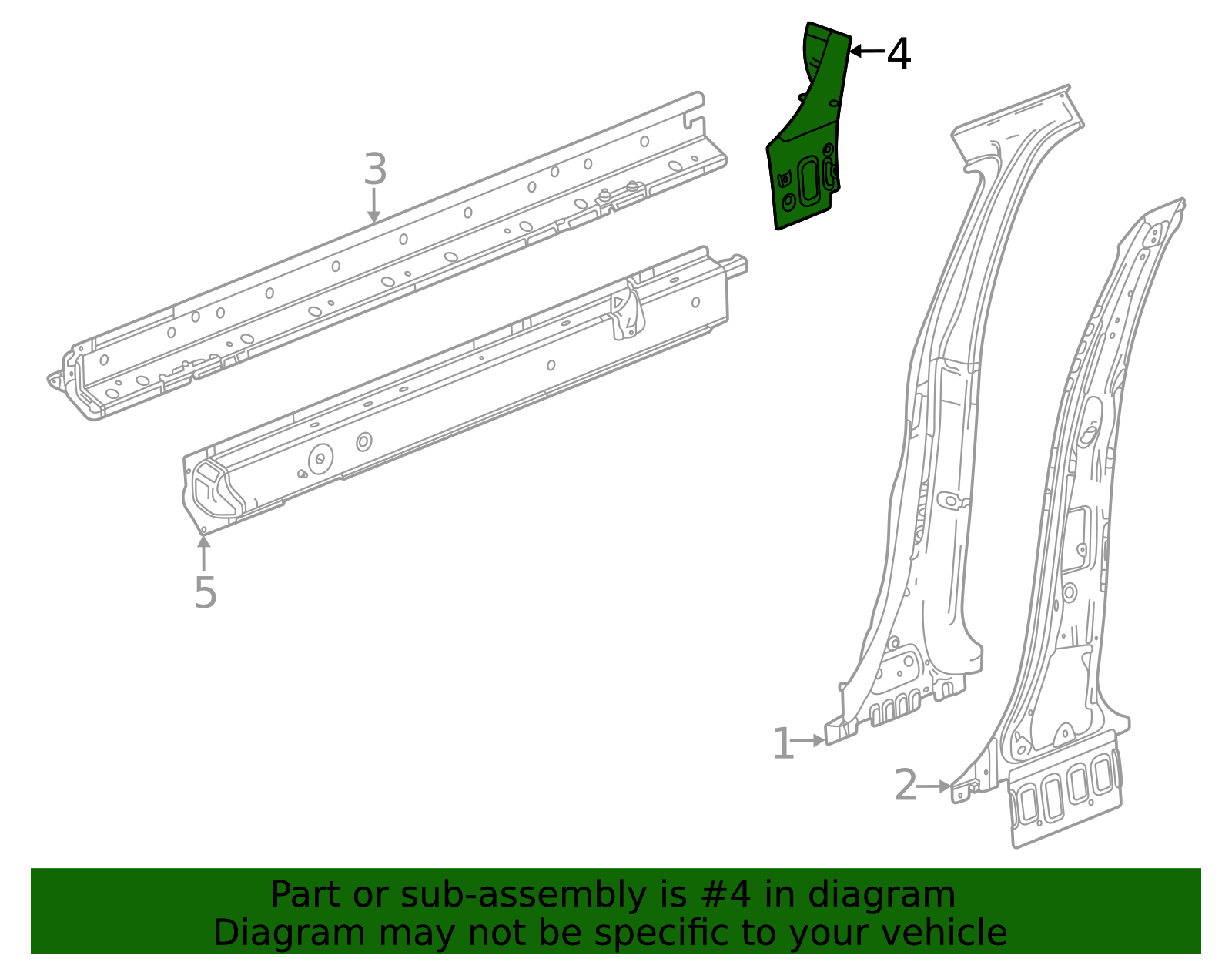 2021-2025 Chevrolet Trailblazer Driver Side Quarter Inner Panel ...