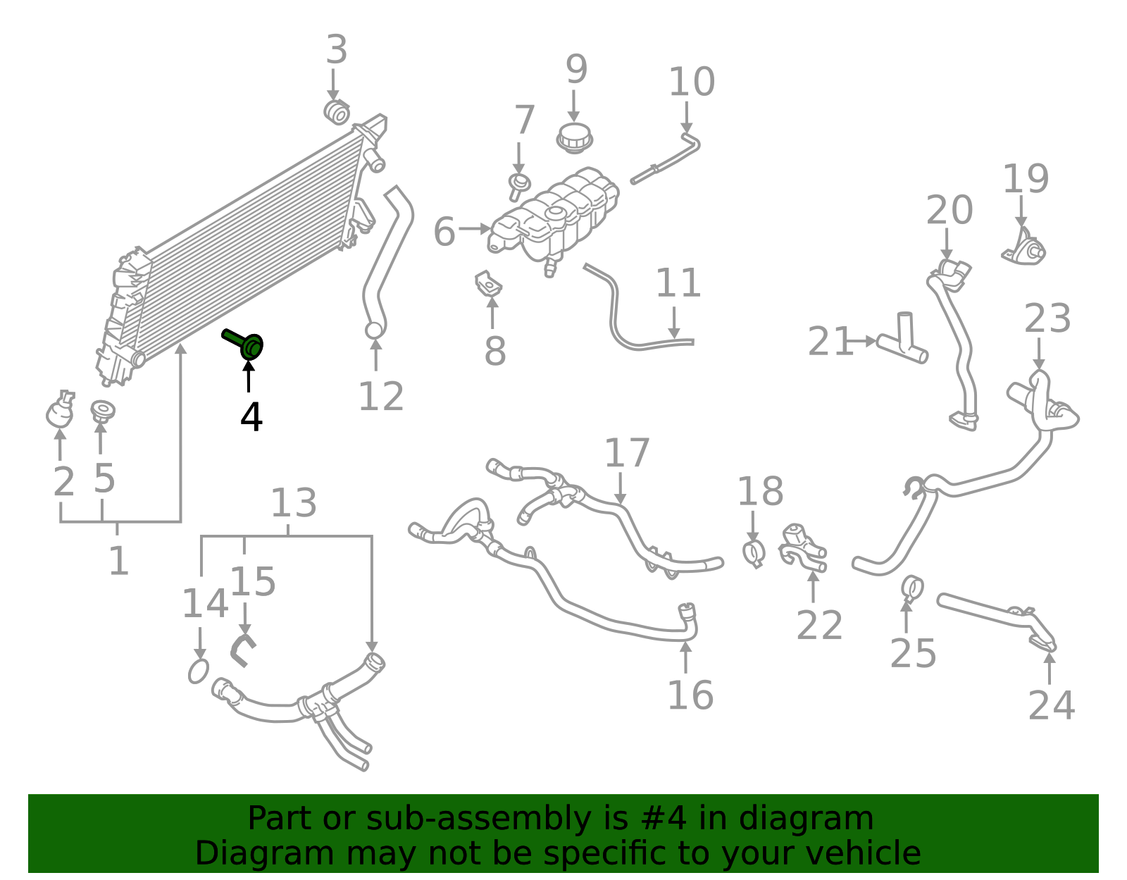 Genuine OEM Ford Part - Radiator Bolt W710309-S439 | Genuine OEM Ford ...