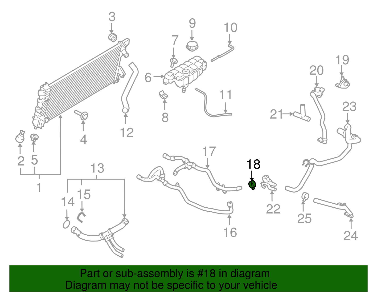 W527361-S444 - Engine Coolant Reservoir Hose Clamp 2014-2025 Ford ...