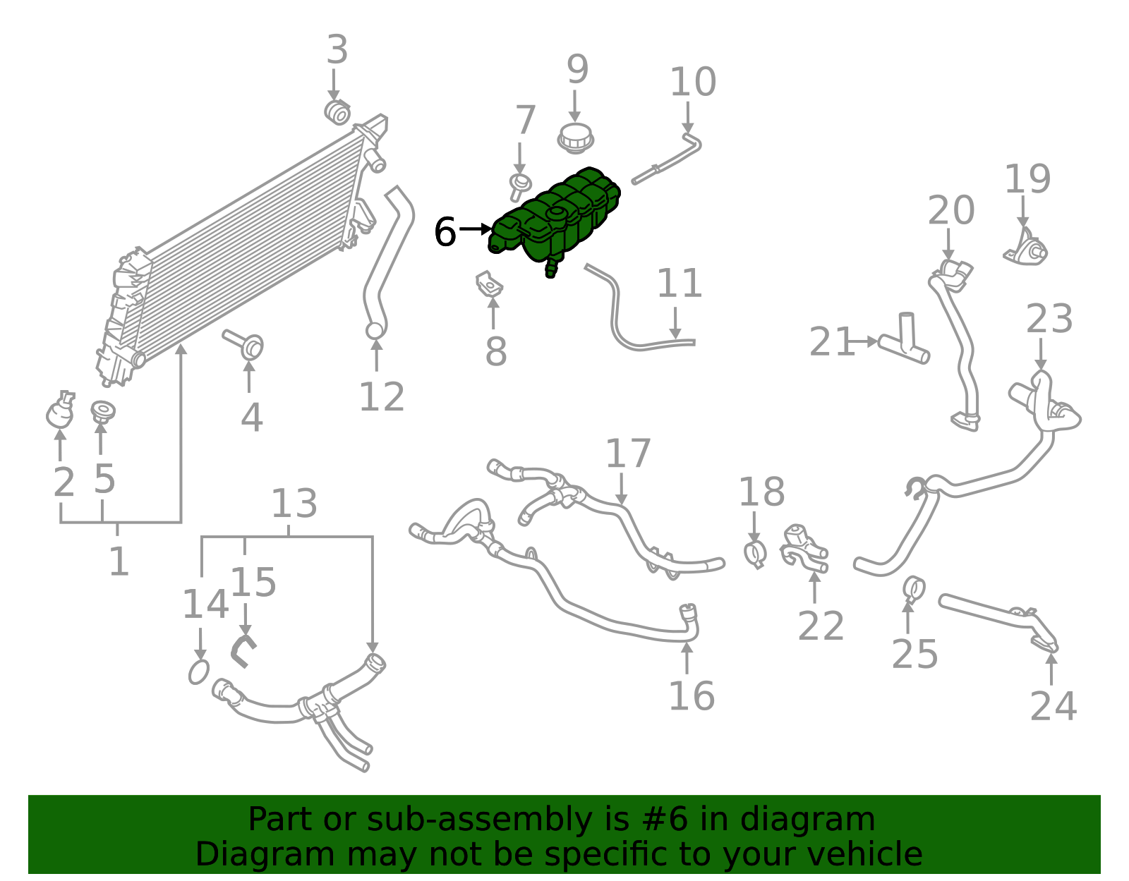 2015-2025 Ford | Expansion Tank | FL3Z-8A080-A | Walls' Ford Parts