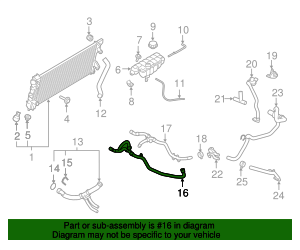 KH-914 - Motorcraft™ HVAC Heater Hose 2018-2021 Ford | Ford Parts Direct