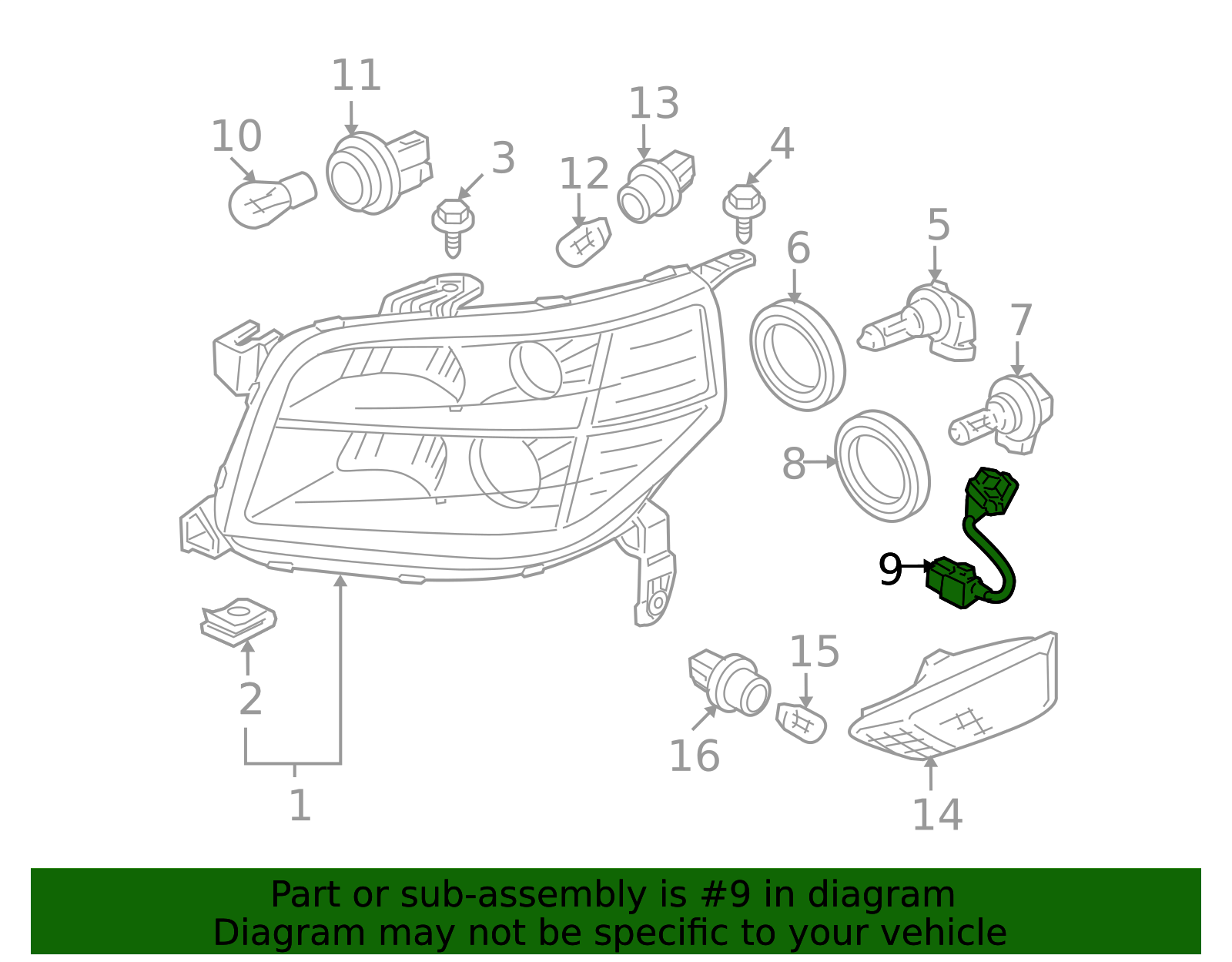 33102-S9V-A11 - 2006-2008 Honda Pilot - Socket | Genuine Honda Parts