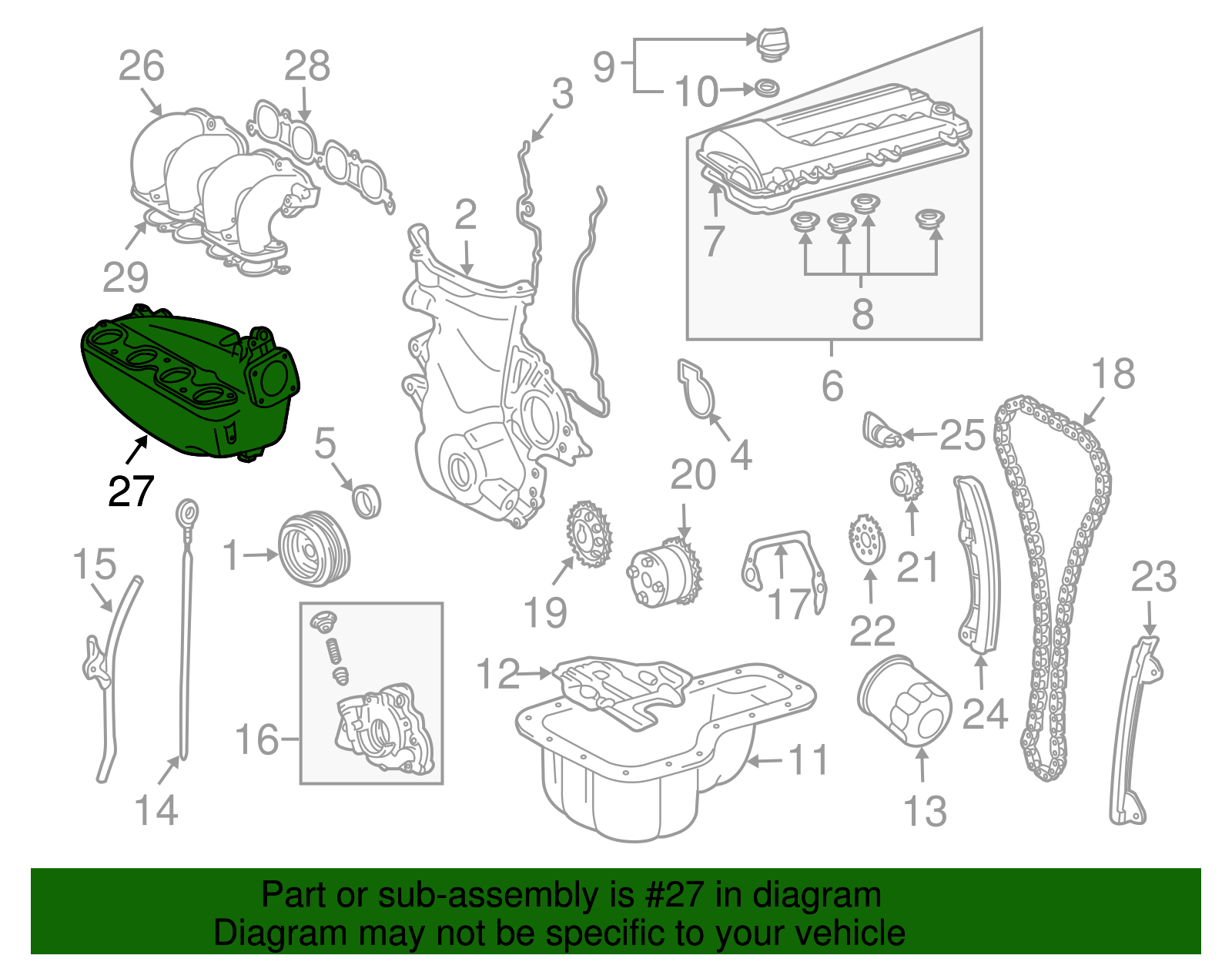 2003-2006 Pontiac Vibe Intake Manifold 88973132 | Shop Matick Buick GMC