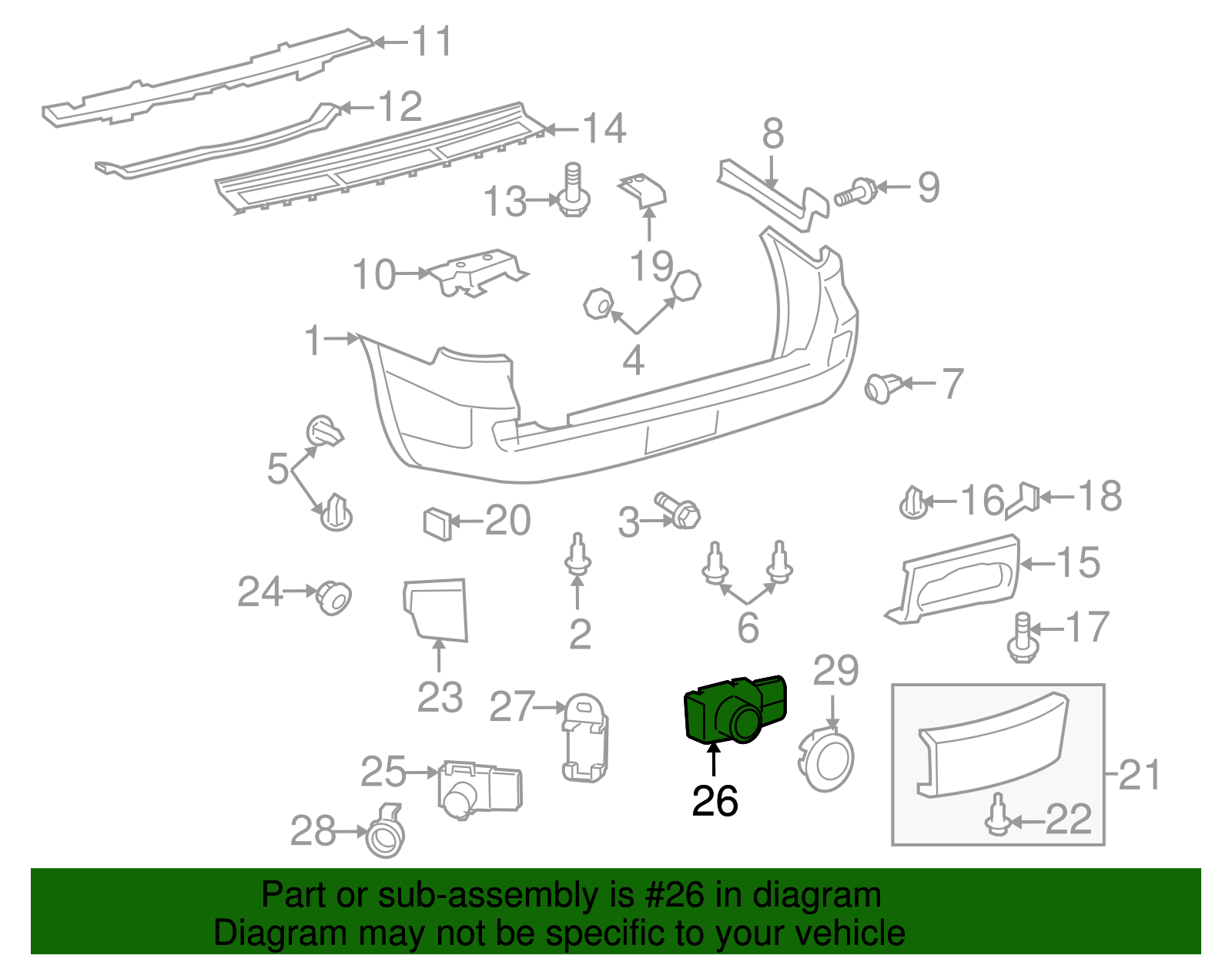 2008-2011 Toyota Land Cruiser Park Sensor 89341-28451-D0 | Toyota Parts ...