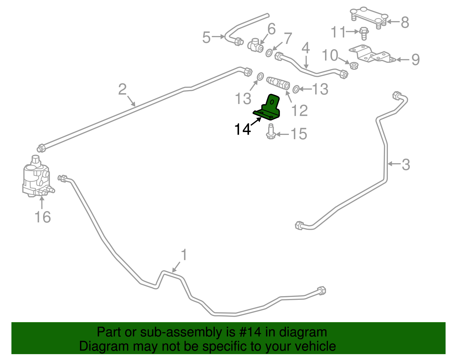 2015-2016 Chevrolet Impala Fuel Pipe Bracket 22986579 | Capital Chevy Parts
