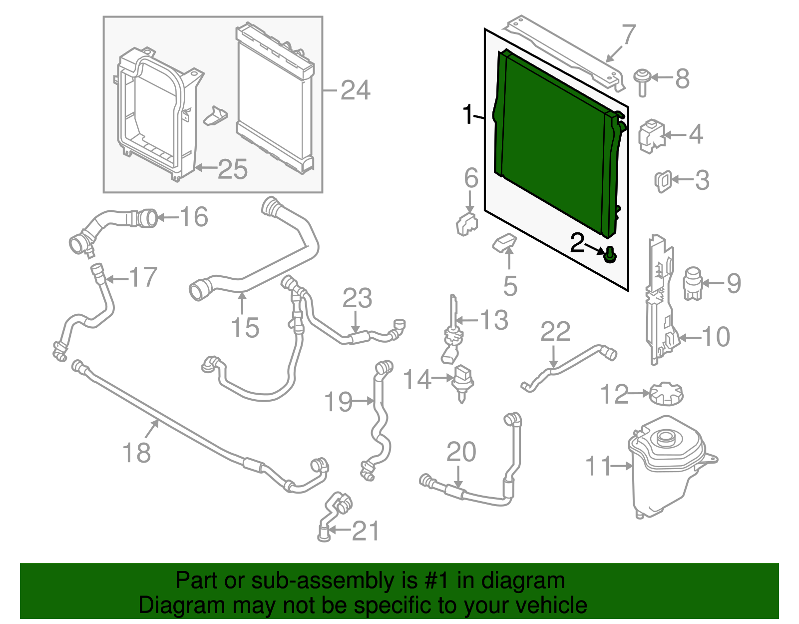 17117533472 - 2008-2014 BMW Radiator Assembly (17-11-7-533-472) | BMW ...