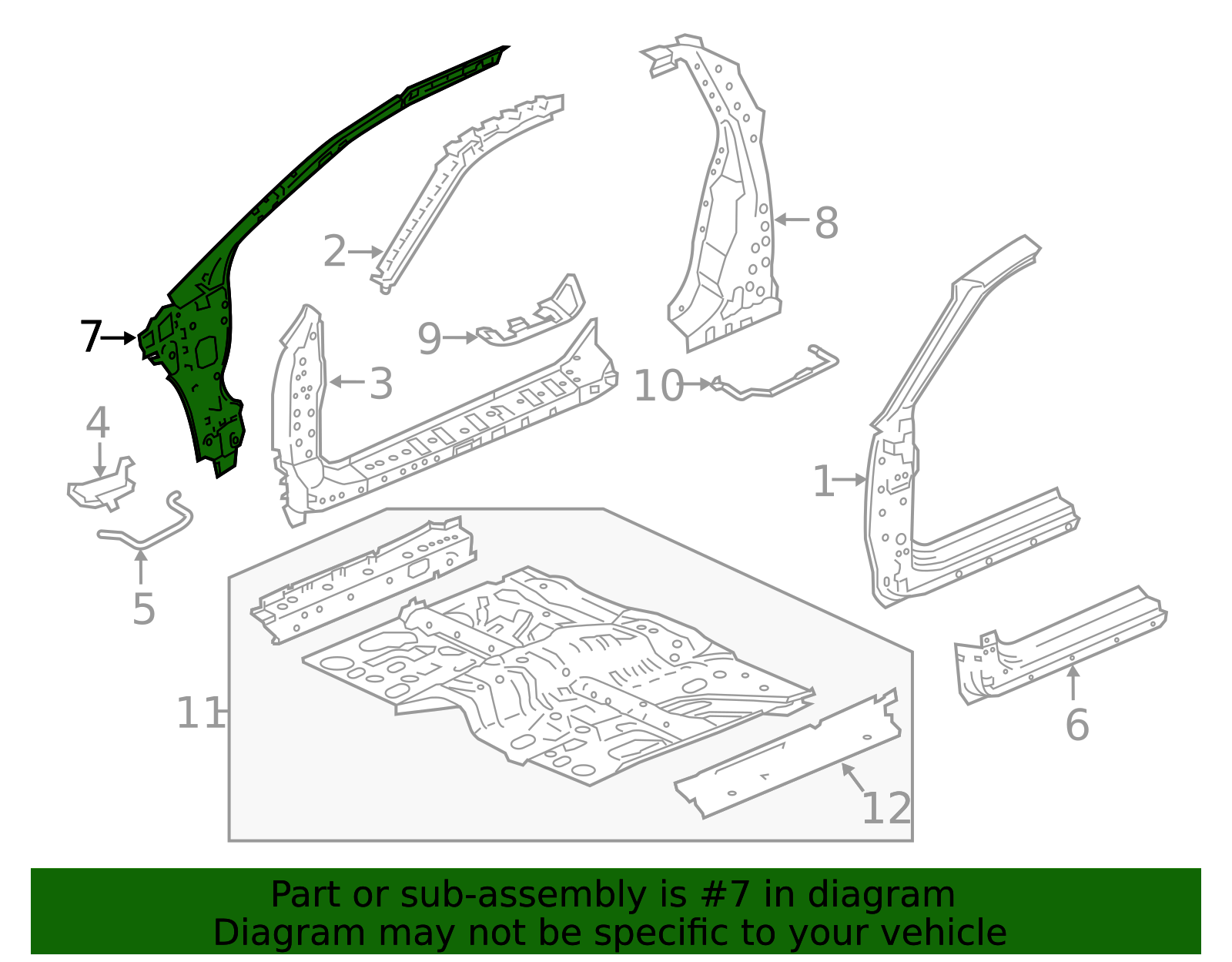 64115-SZT-A51ZZ - Inner Hinge Pillar 2013-2016 Honda CR-Z | Honda Parts ...