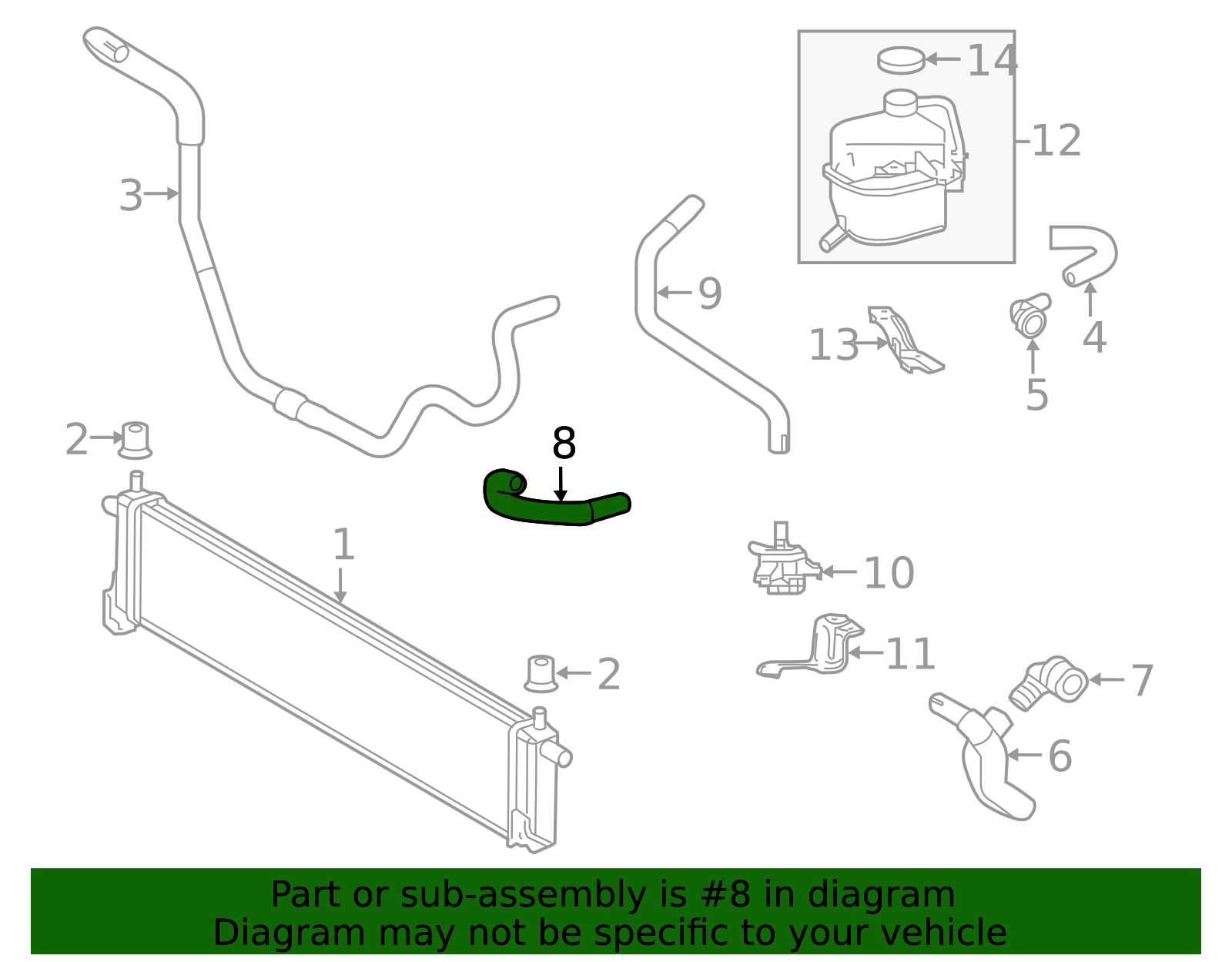 2016-2018 Toyota RAV4 Drive Motor Inverter Radiator Hose G9227-48060 ...