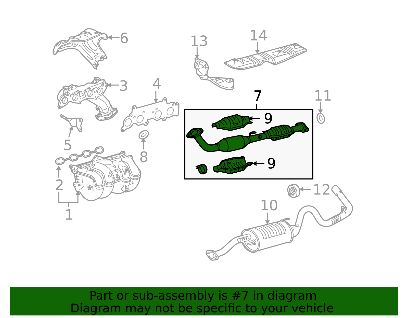 17410-0C120 - Converter & Pipe - 2010-2012 Toyota Tacoma | Lithia ...