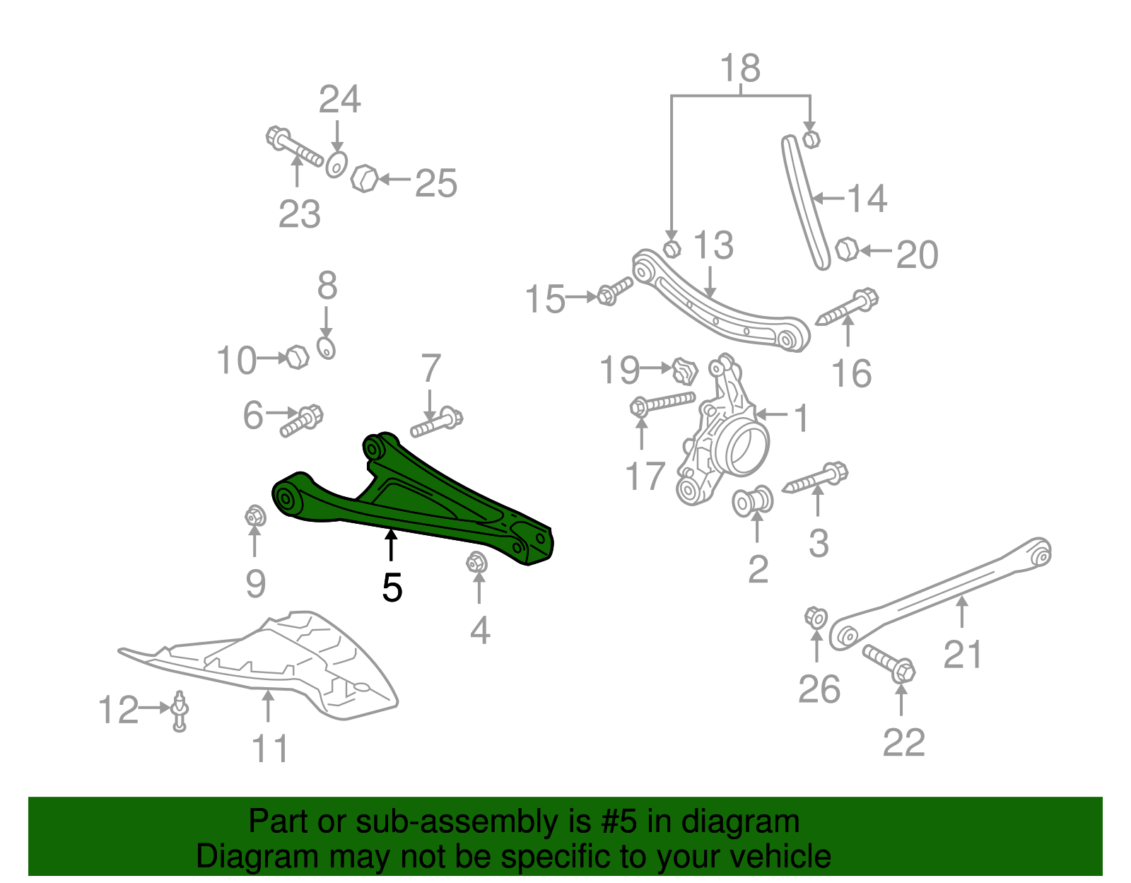 7L0-505-312-B - Lower Control Arm 2004-2010 Volkswagen Touareg ...