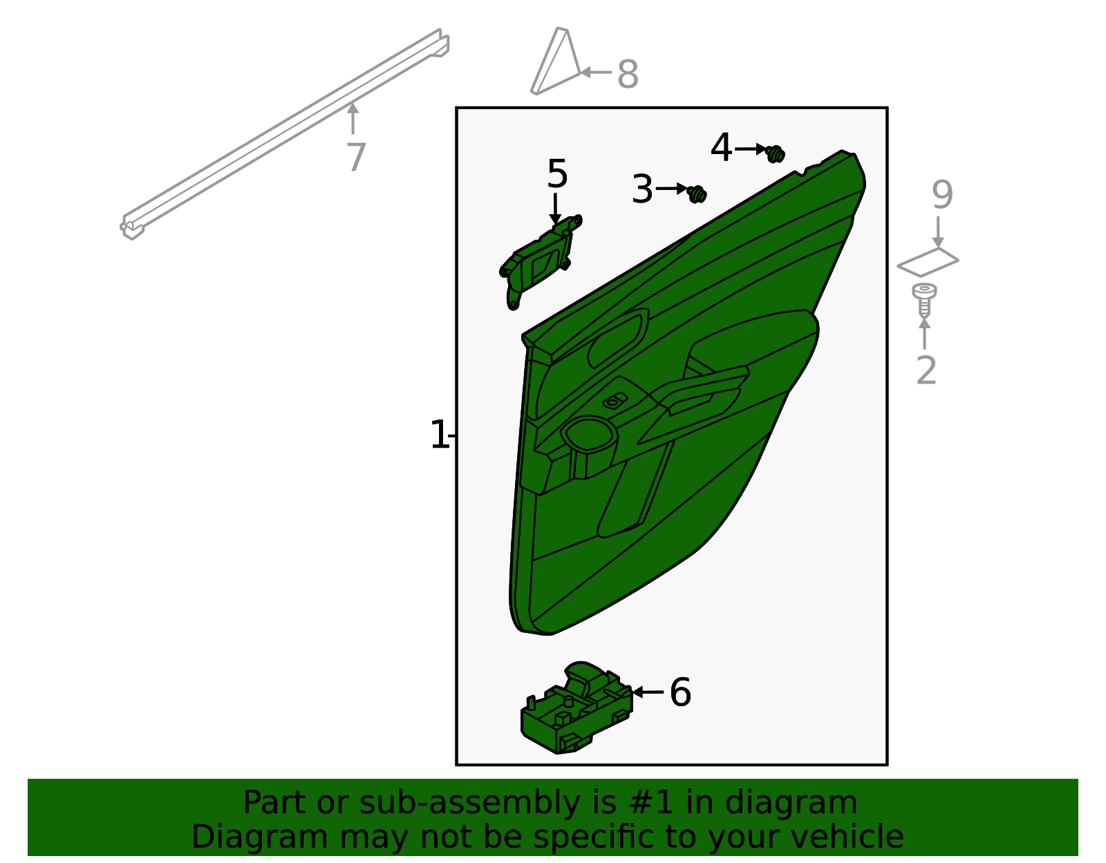 2021-2023 Kia Sorento Door Trim Panel 83301-R5030MQE | TascaParts.com