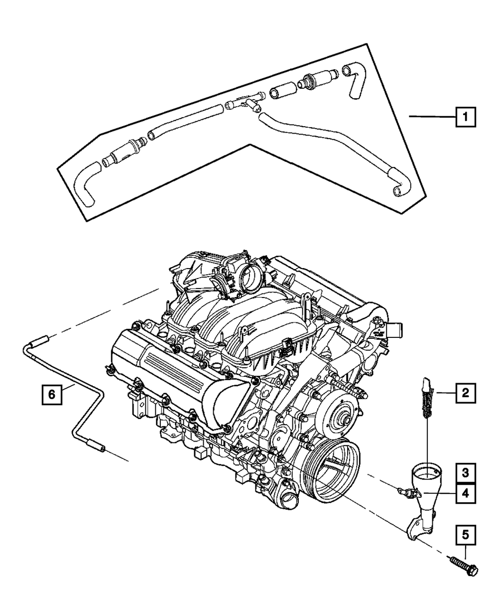 53013757AA - Crankcase Vent To Air Cleaner Tube 2005 Jeep Grand ...