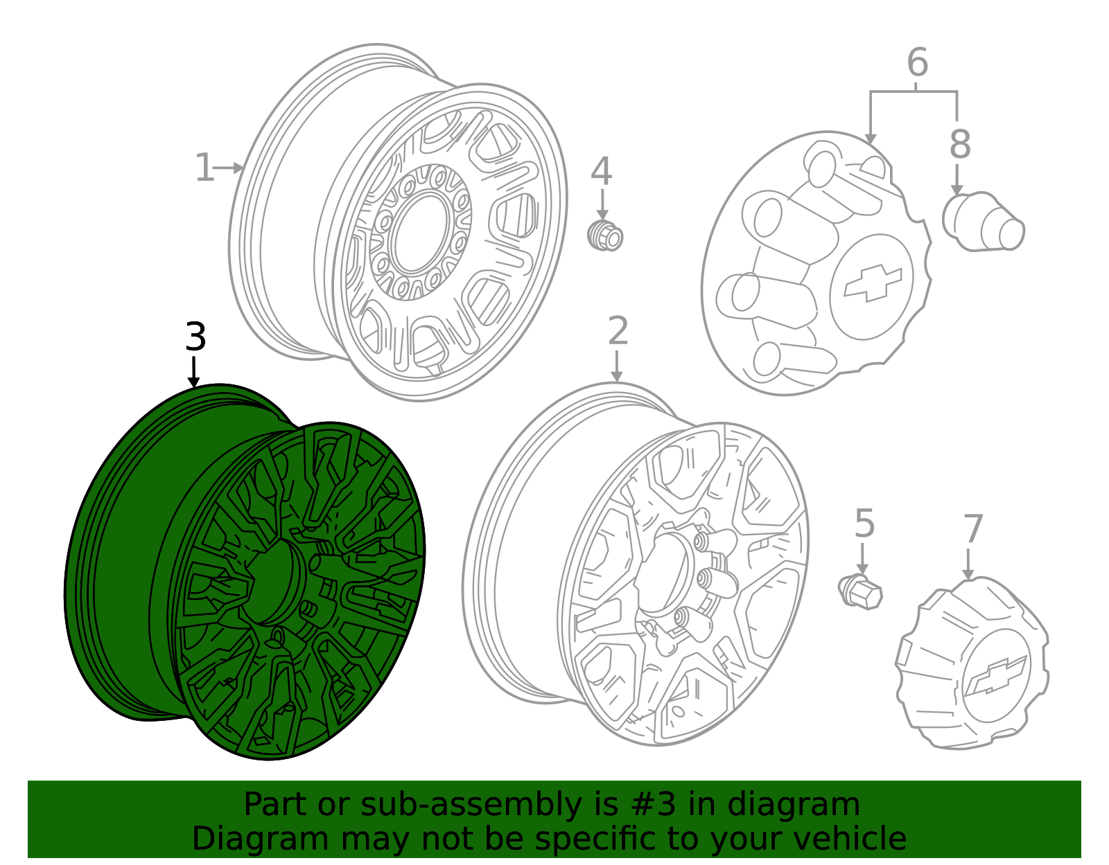 2024 Chevrolet Silverado 2500 HD Wheel, Alloy 85144285 | Shop Matick ...