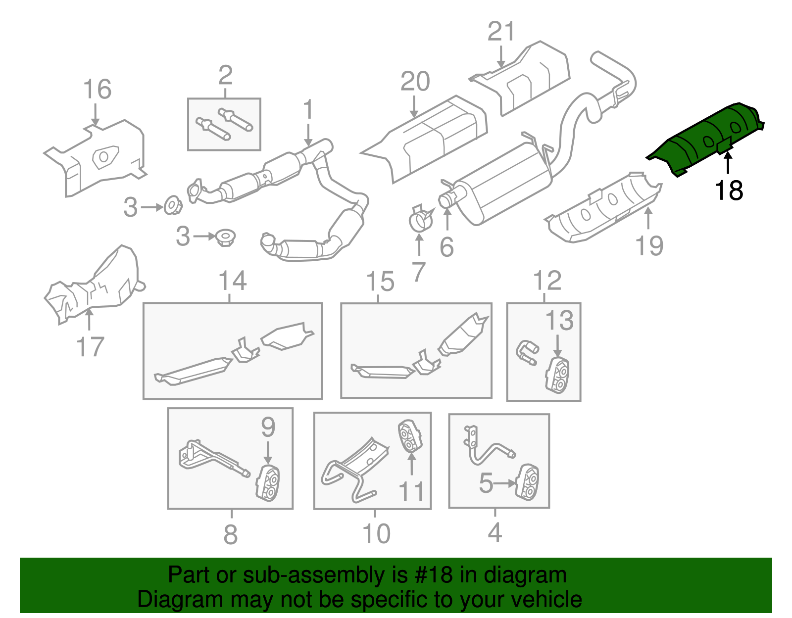 2009-2016 Ford | Muffler Shield | 9U9Z-5E258-A | Walls' Ford Parts