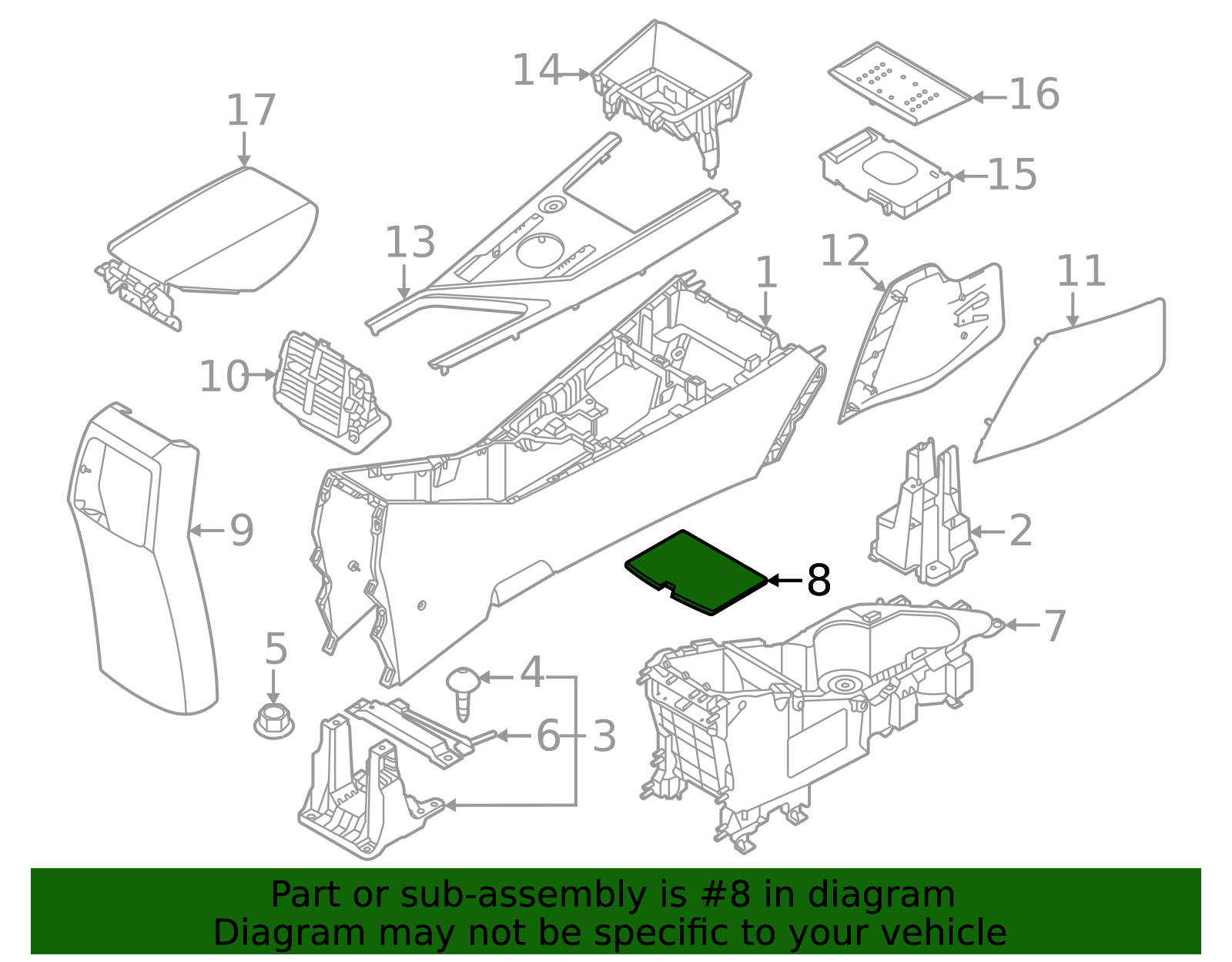 84616-AT000 - Storage Compartment Mat 2023-2025 Kia | Kia.Parts Store