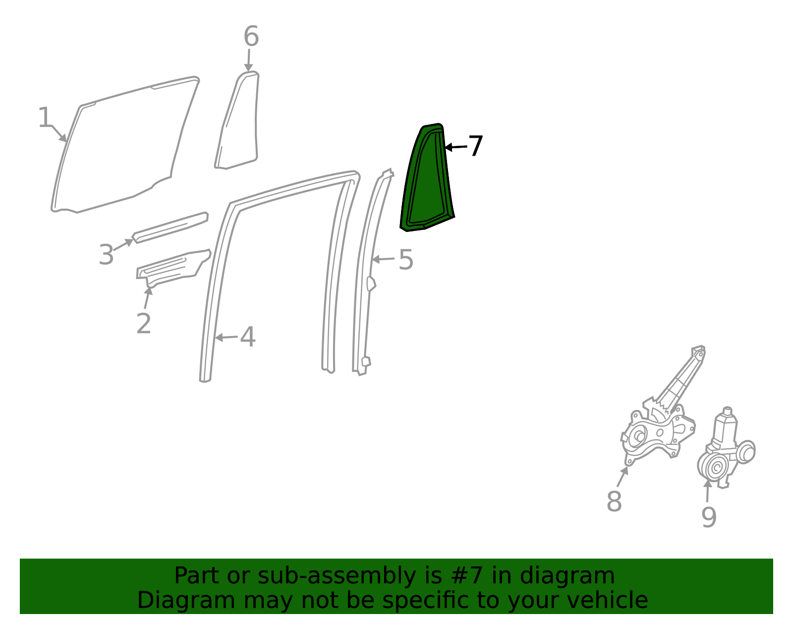 2008-2021 Lexus LX570 Fixed Glass Weatherstrip 68188-60060 | OEM Parts ...