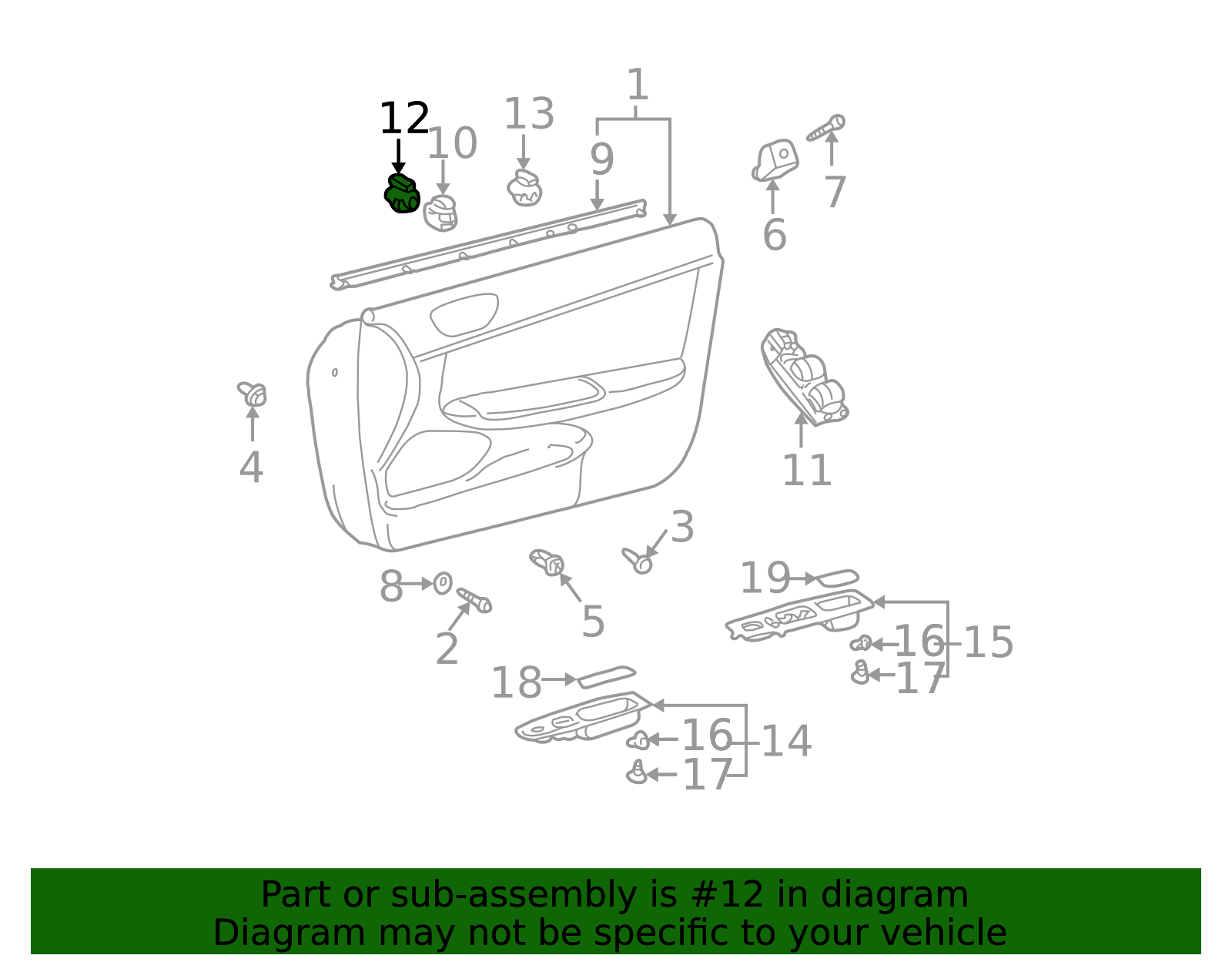 Genuine Official Toyota Mirror Switch part# 84870-AA010 for 2002-2008 ...