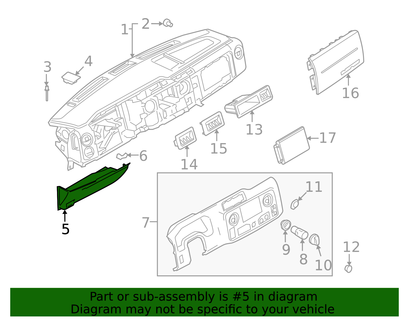 MC2Z-1504459-AA - Instrument Panel Knee Bolster 2021-2025 Ford | Ford ...