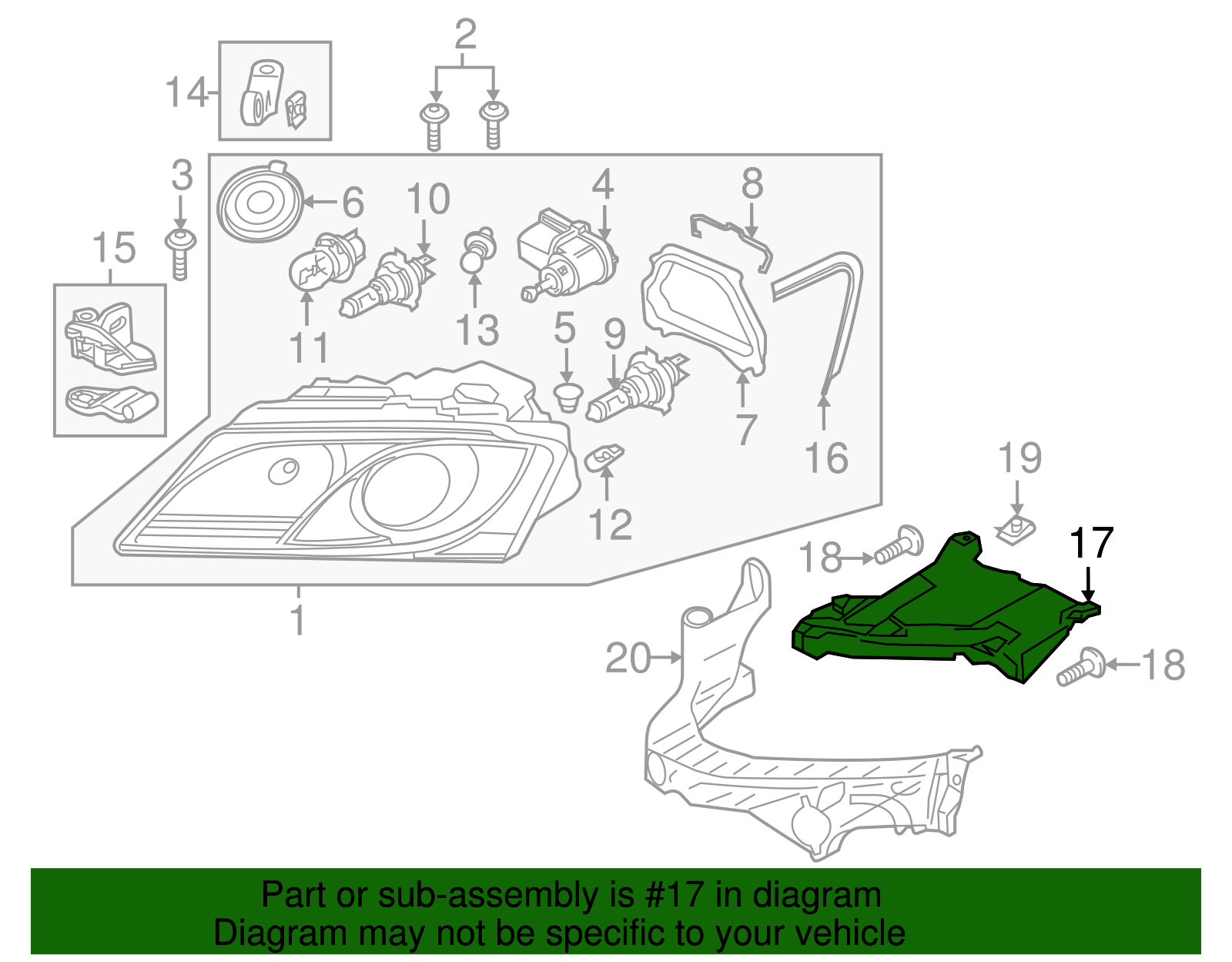 2009-2012 Audi Q5 Mount Plate 8R0-941-454 | Audi USA Parts
