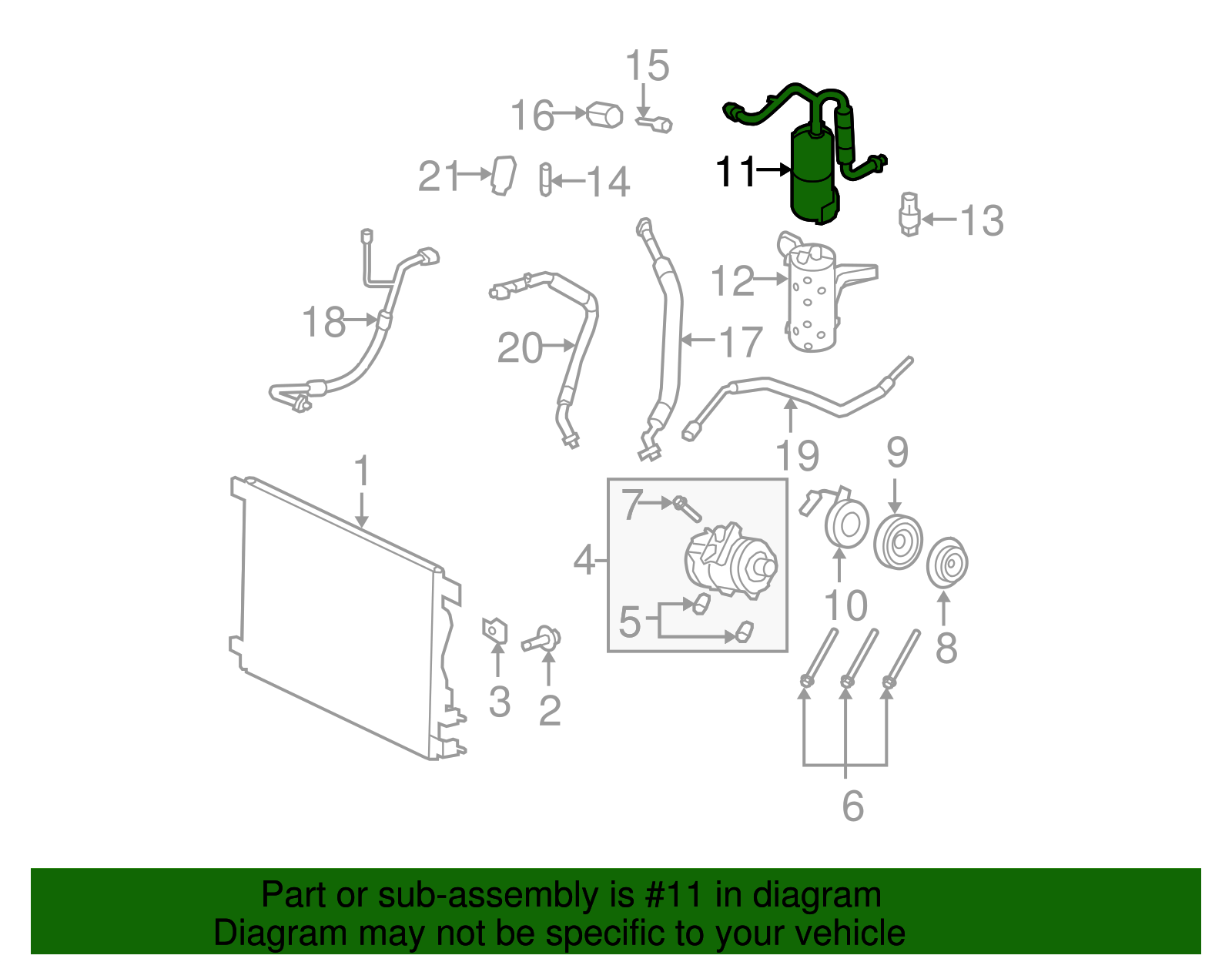 2007-2010 Ford A/C Accumulator 8C3Z-19C836-C | OEM Parts Online