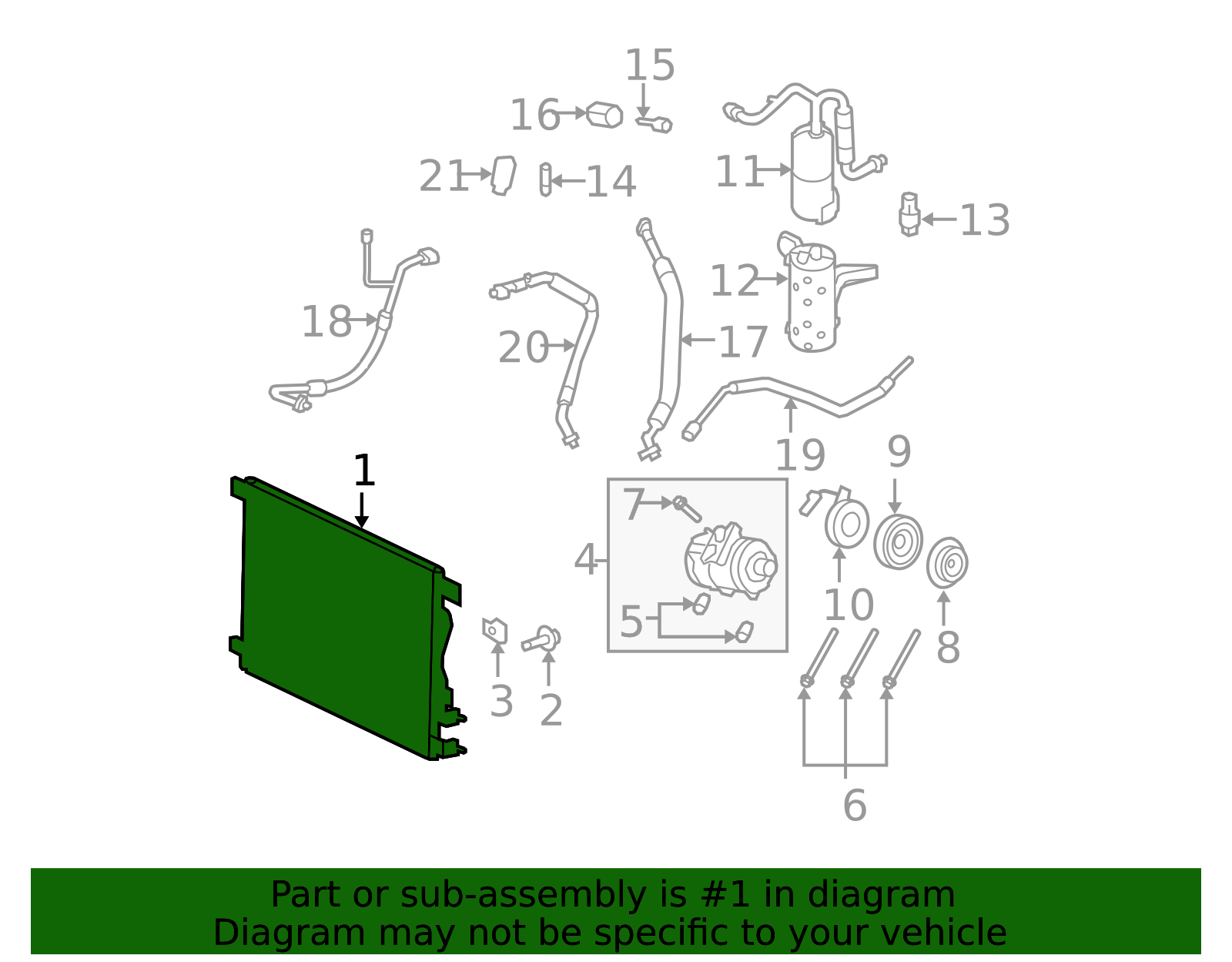 2008-2010 Ford A/C Condenser 7C3Z-19712-A | Ford OEM Parts Outlet