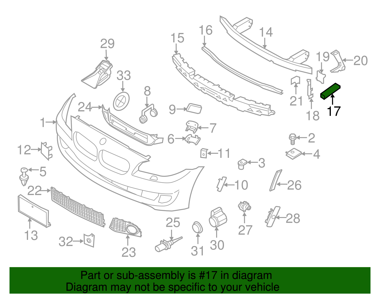 2010-2017 BMW | Deform Element | 51117158873 | BMW OEM Parts Store