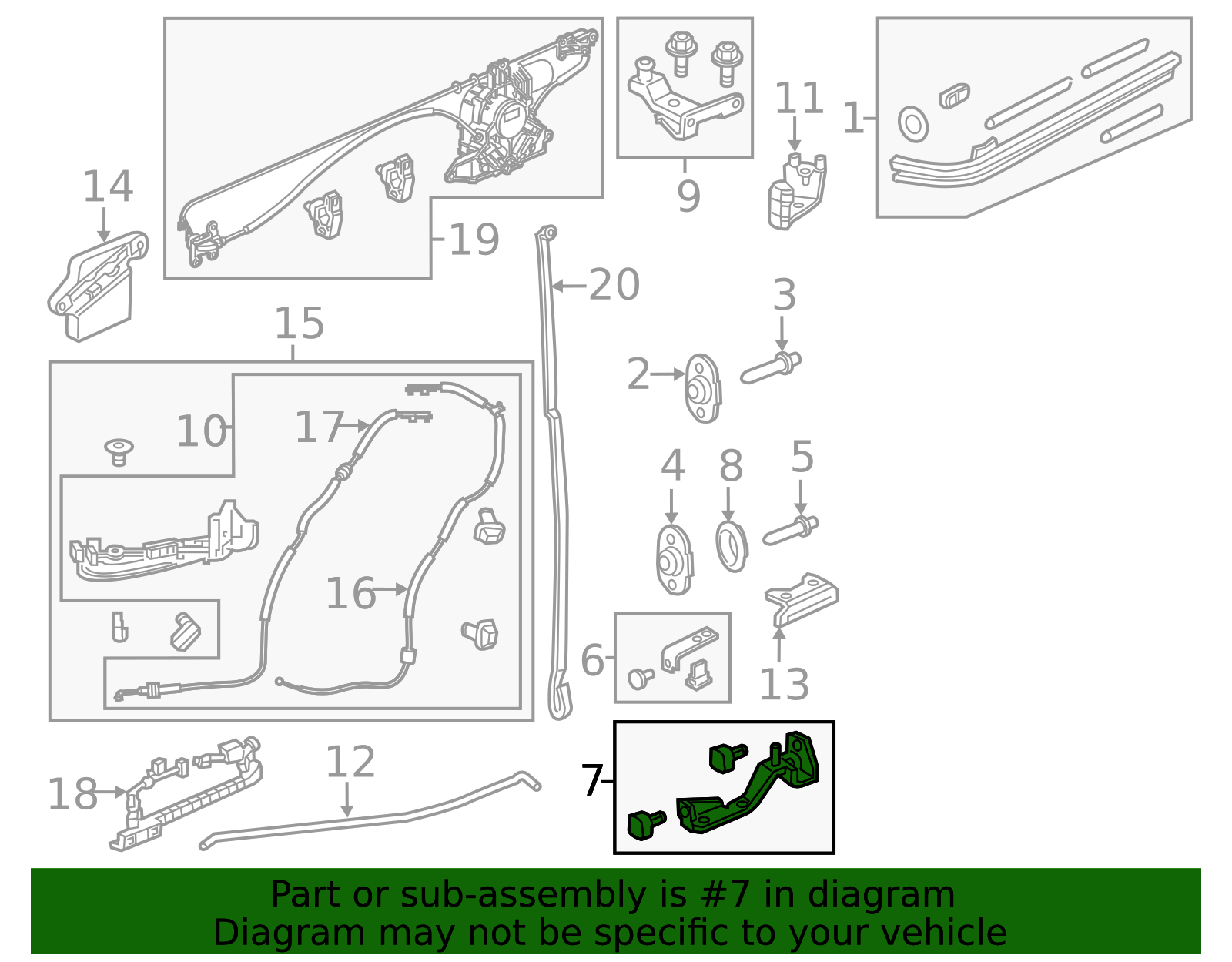 72583-THR-A01 - 2018-2024 Honda Odyssey - Stopper Assembly L Slide Door ...
