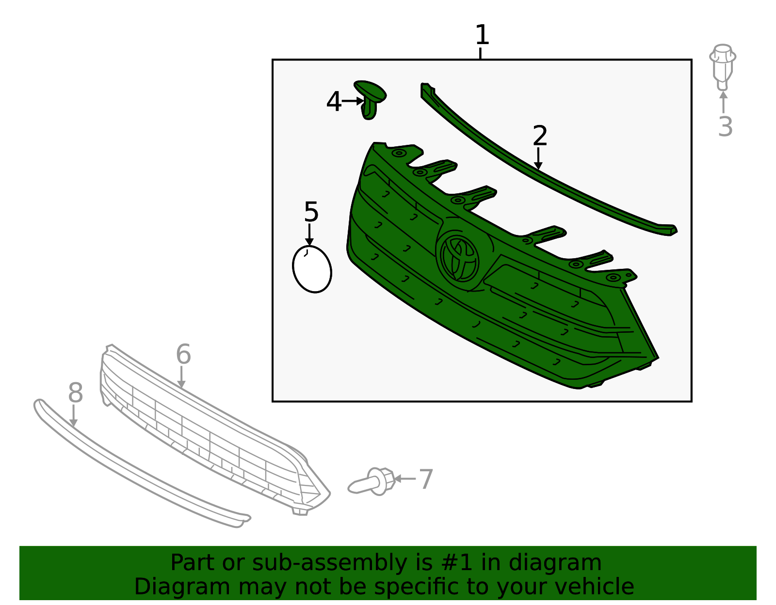 Upper Grille 53101-0E020 | Toyota Parts Center