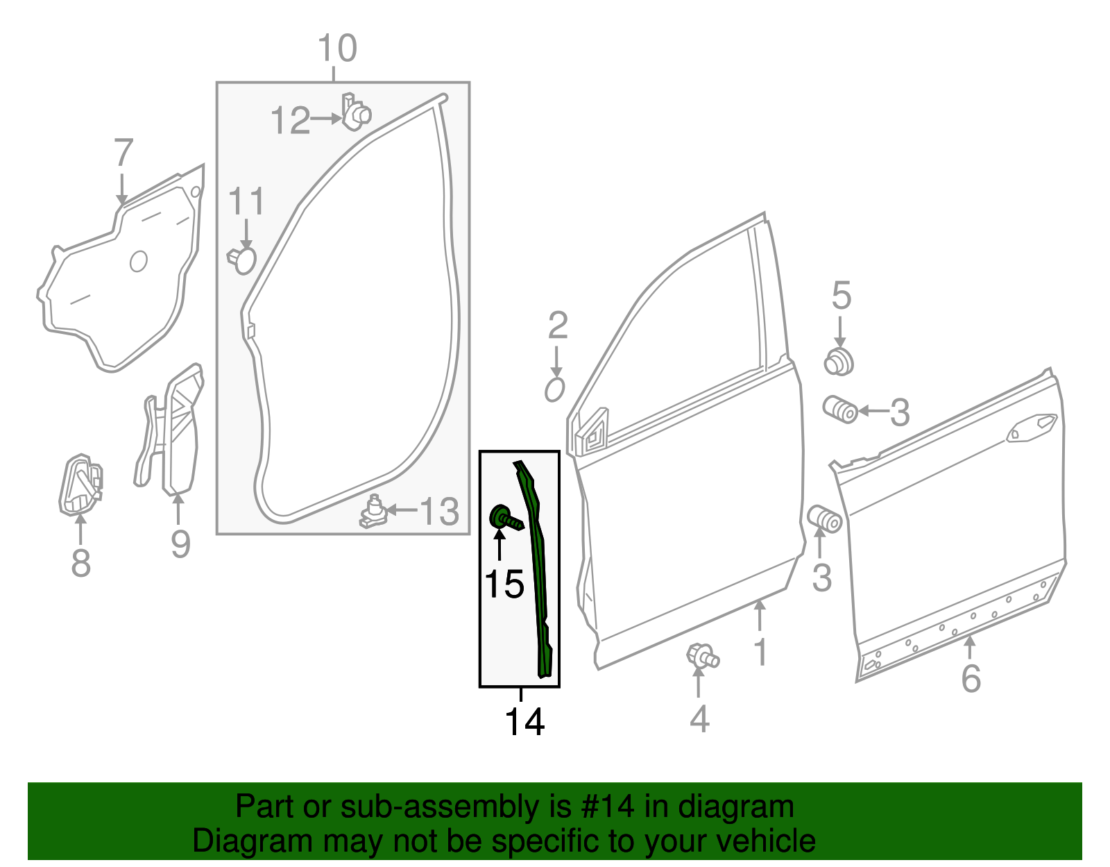 72376-TG7-A02 - 2016-2025 Honda - Seal L Front Door Gap | Honda Car ...