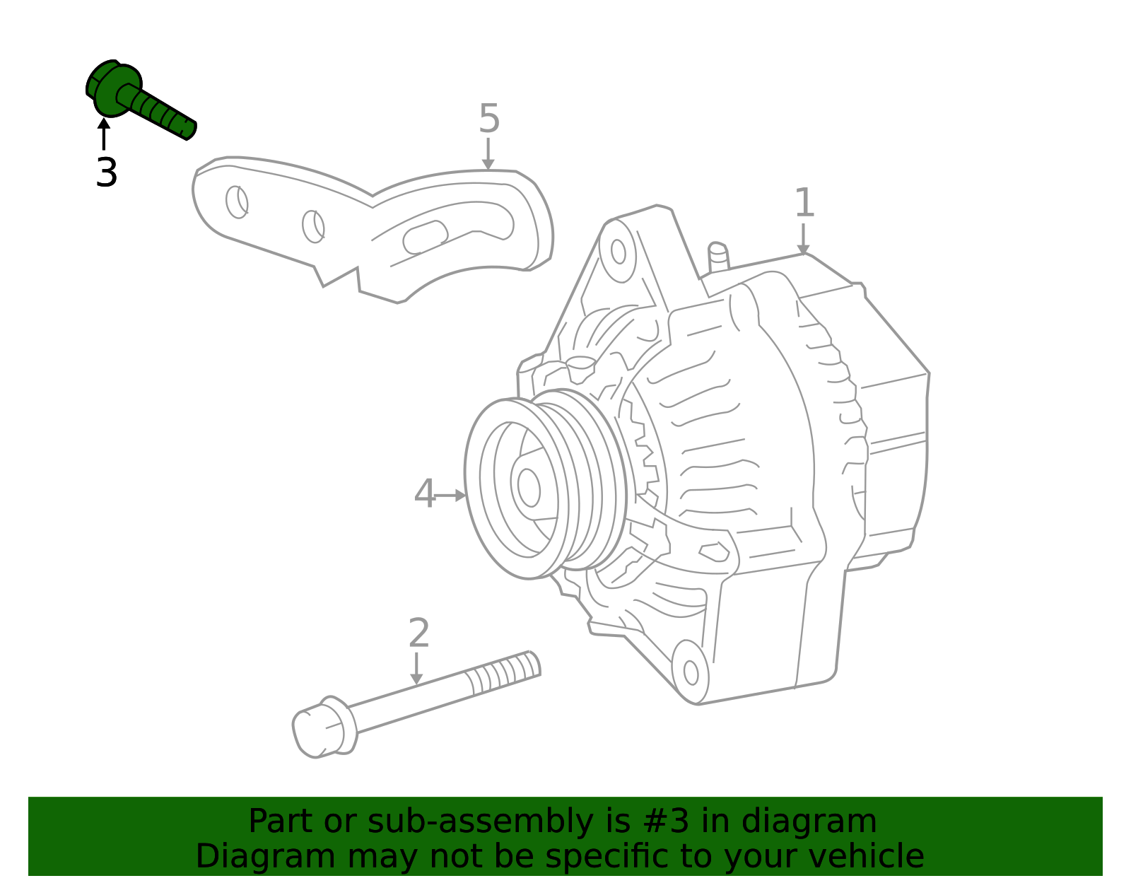 2012-2022 Toyota Alternator Adjusting Bracket Bolt 90119-08A53 | Toyota ...