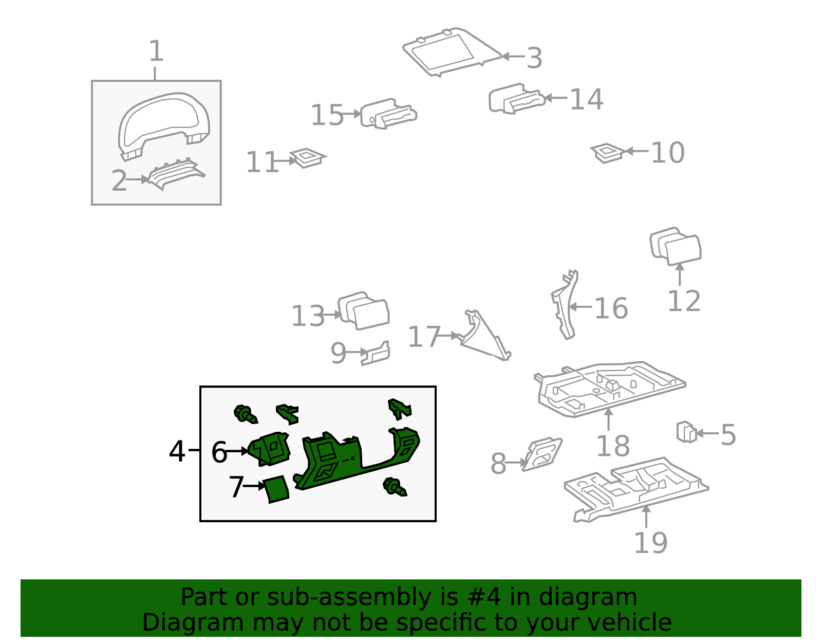 55045-0E110-C0 - High-Quality Instrument Panel Knee Bolster for 2013 ...