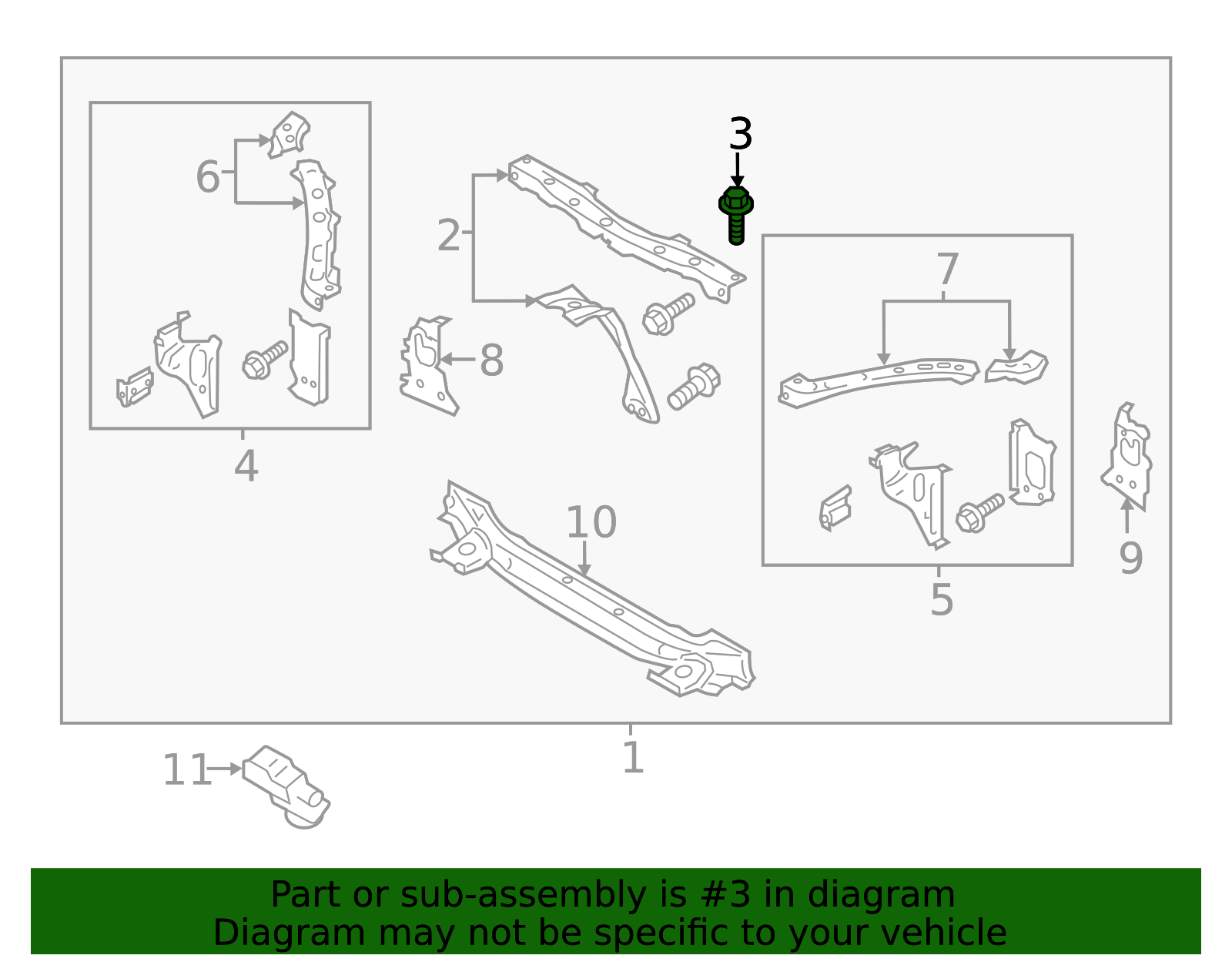 901000406 - High-Quality Radiator Support Tie Bar Bolt for 2013-2025 ...