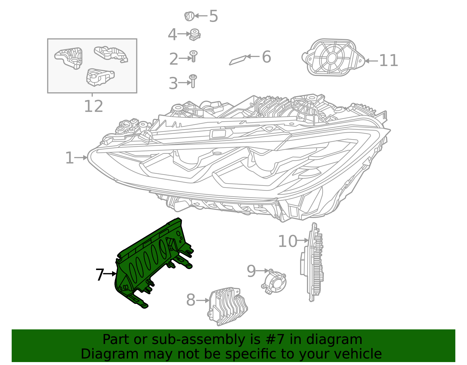 63-11-9-851-056 - 2021-2024 BMW - Headlight Bracket | BMWPartsHub