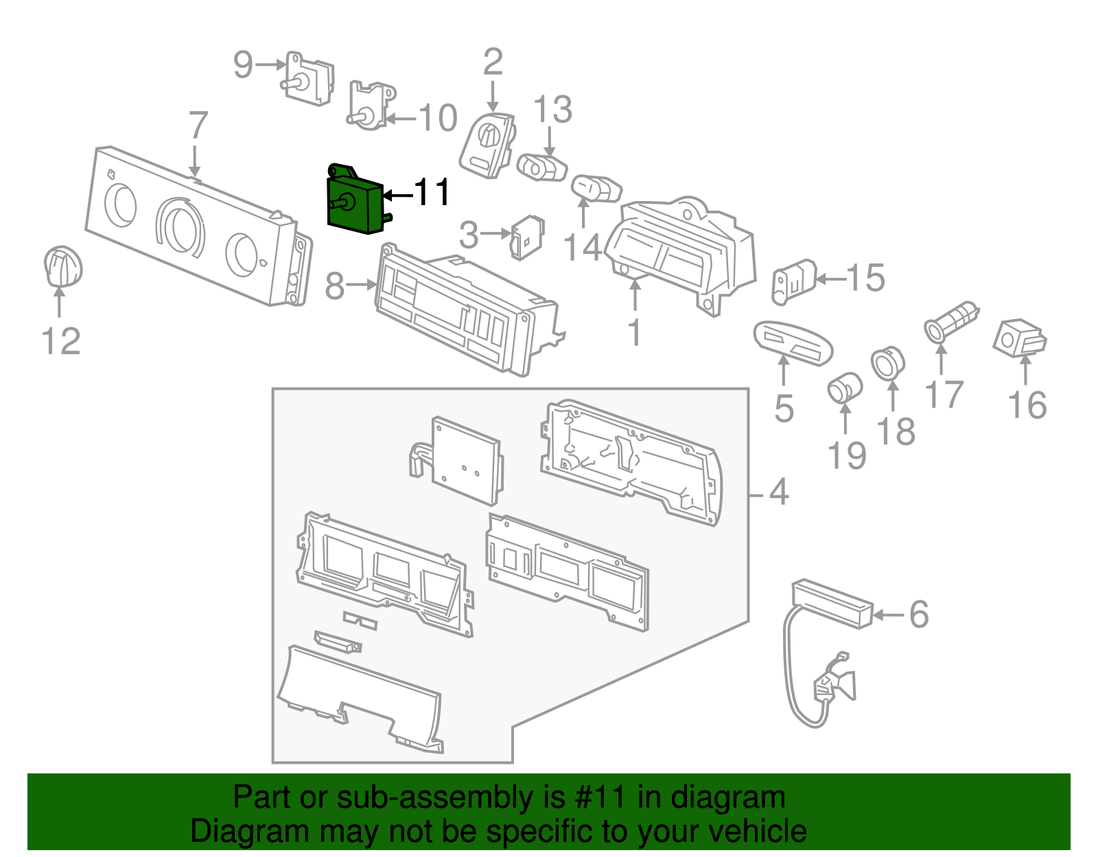2003-2011 Ford Motorcraft™ HVAC Mode Control Switch YH-1489 | Awesome ...