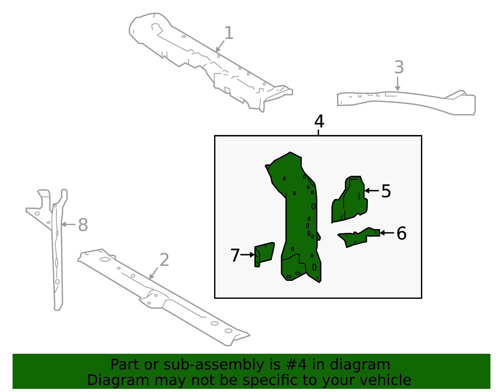 2019-2025 Toyota Corolla Side Support 53202-47904 | OEM Parts Online
