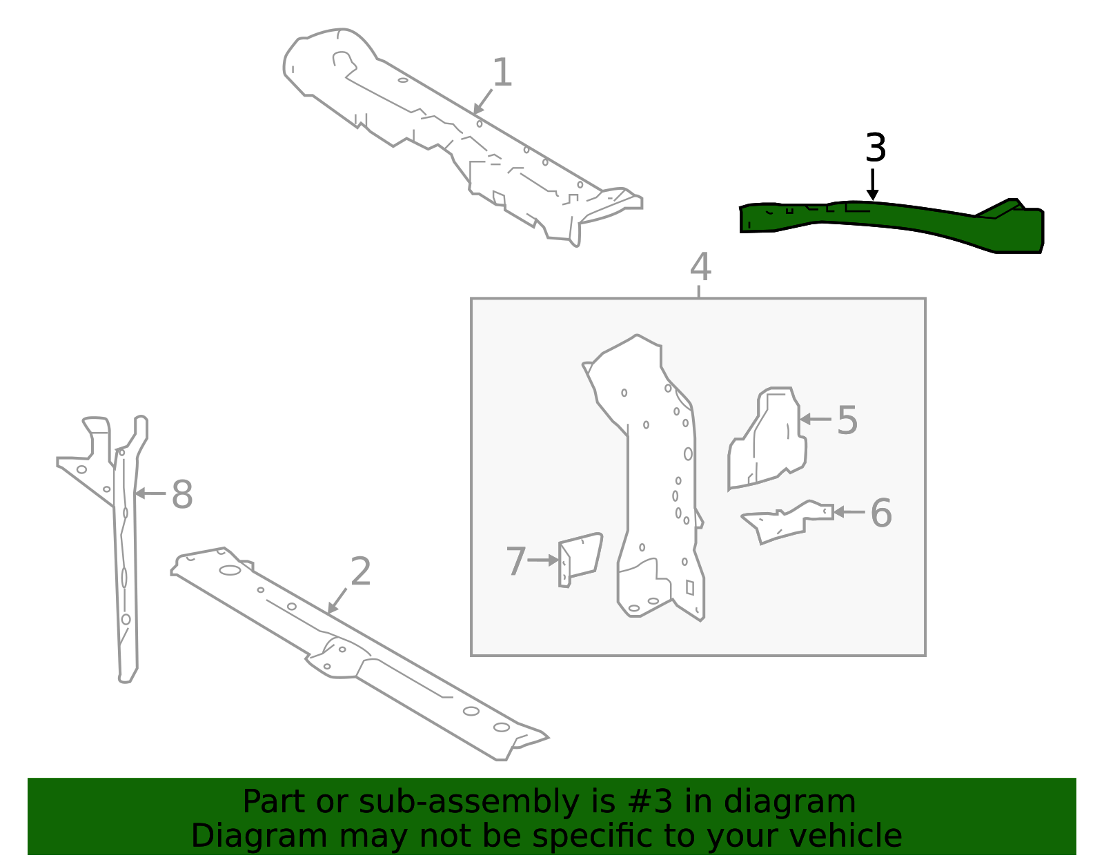 2019-2025 Toyota 2019-2024 Toyota - Radiator Support Tie Bar Extension ...