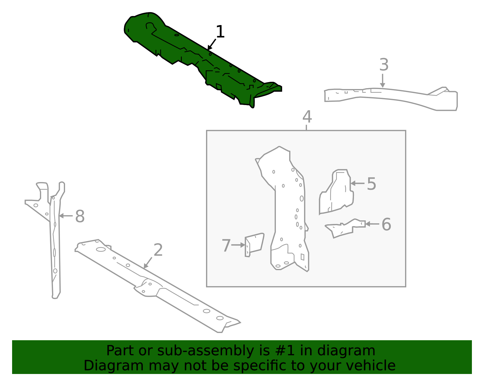 Radiator Support Tie Bar 53205-02300 | Toyota Parts Center