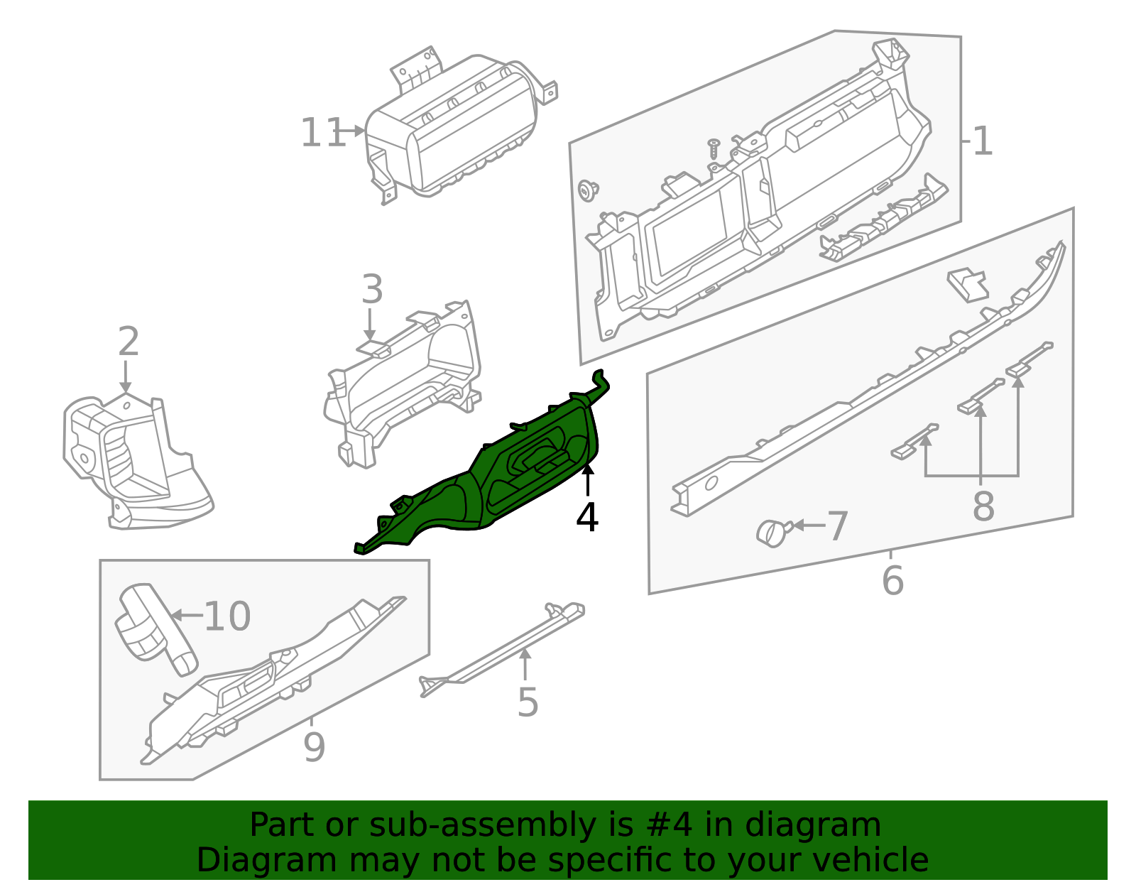 M2DZ-7804644-AA - Lower Molding 2021-2025 Ford Bronco | Ford Parts Direct