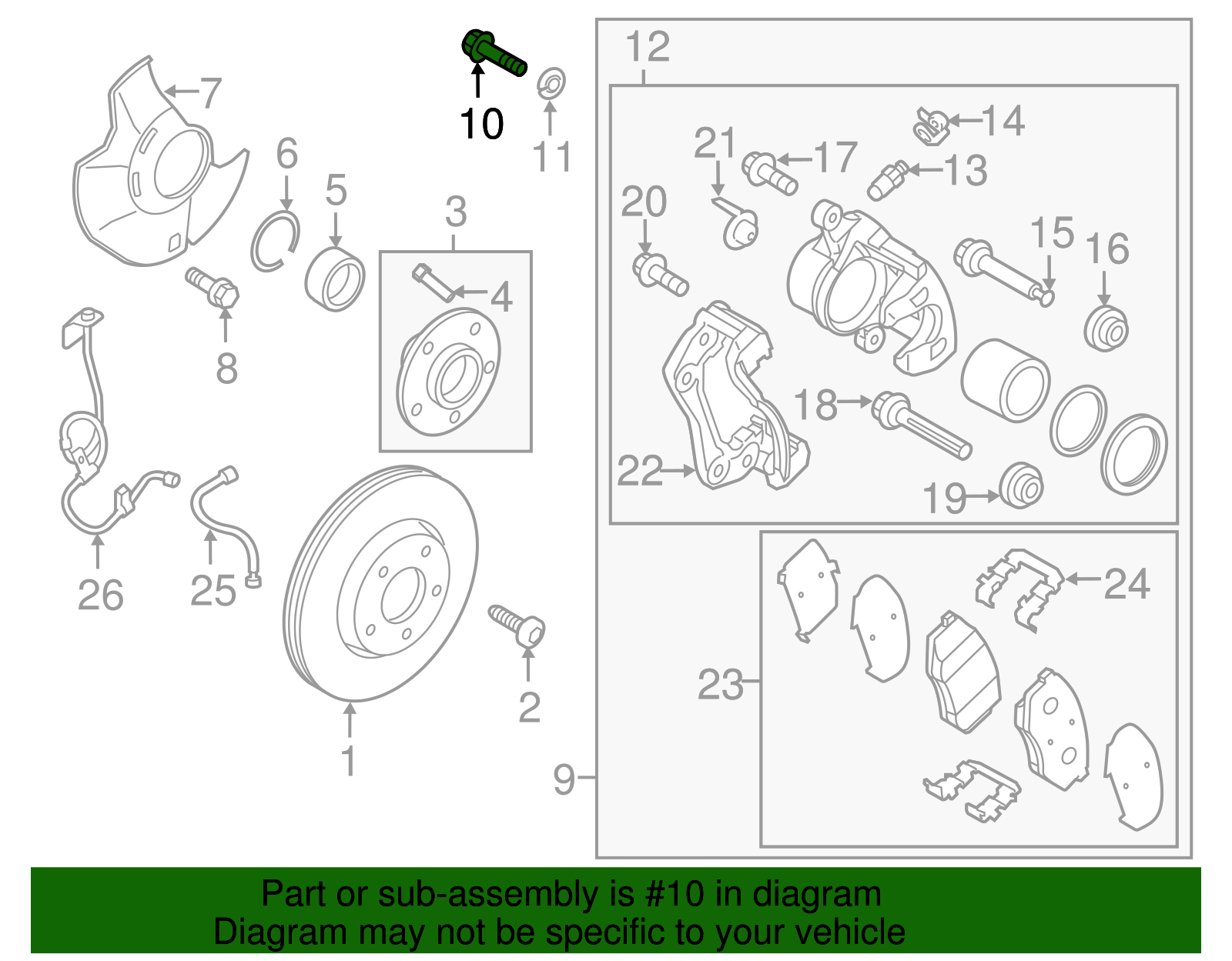 58151-2E000 - Disc Brake Caliper Bracket Mounting Bolt 2001-2025 Kia ...