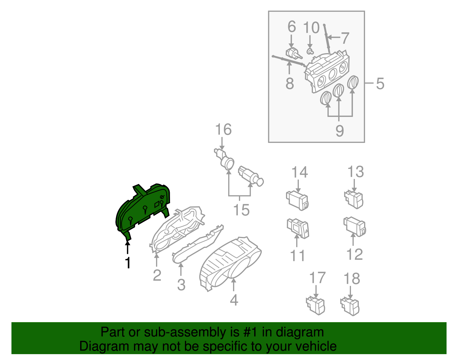 2007-2008 Mazda 3 | Instrument Cluster | BAR9-55-471A | Mazda Online Parts