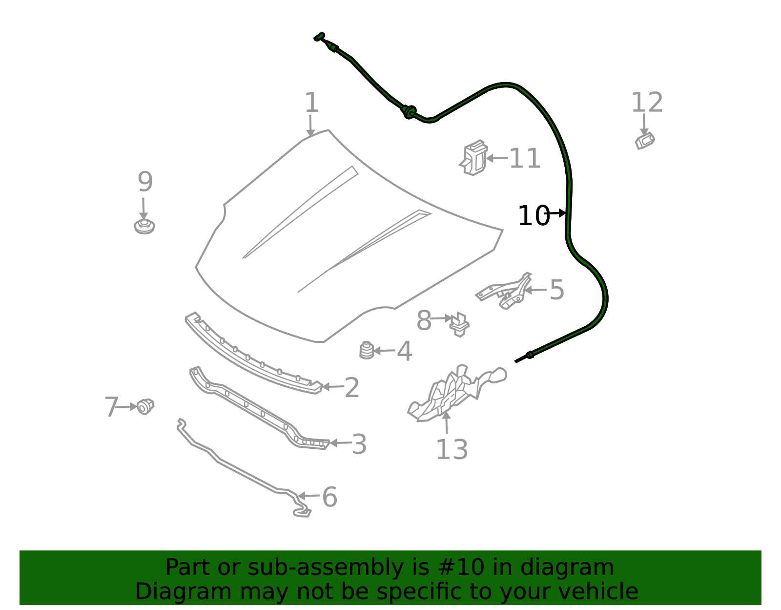 65620CF00A - Release Cable 2003-2009 Nissan 350Z | Nissan Canada Parts