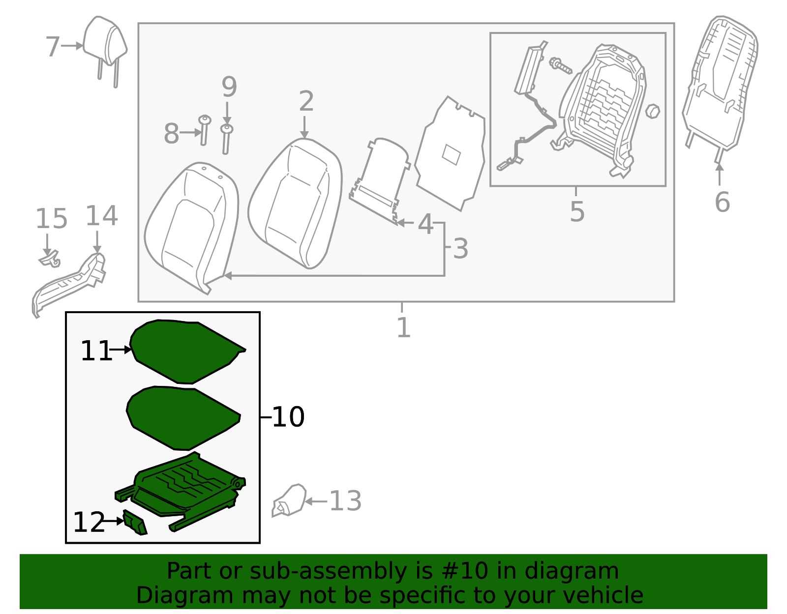 Hyundai - 88200-J9610-SKN - Cushion Assembly - 2018-2021 Hyundai Kona ...