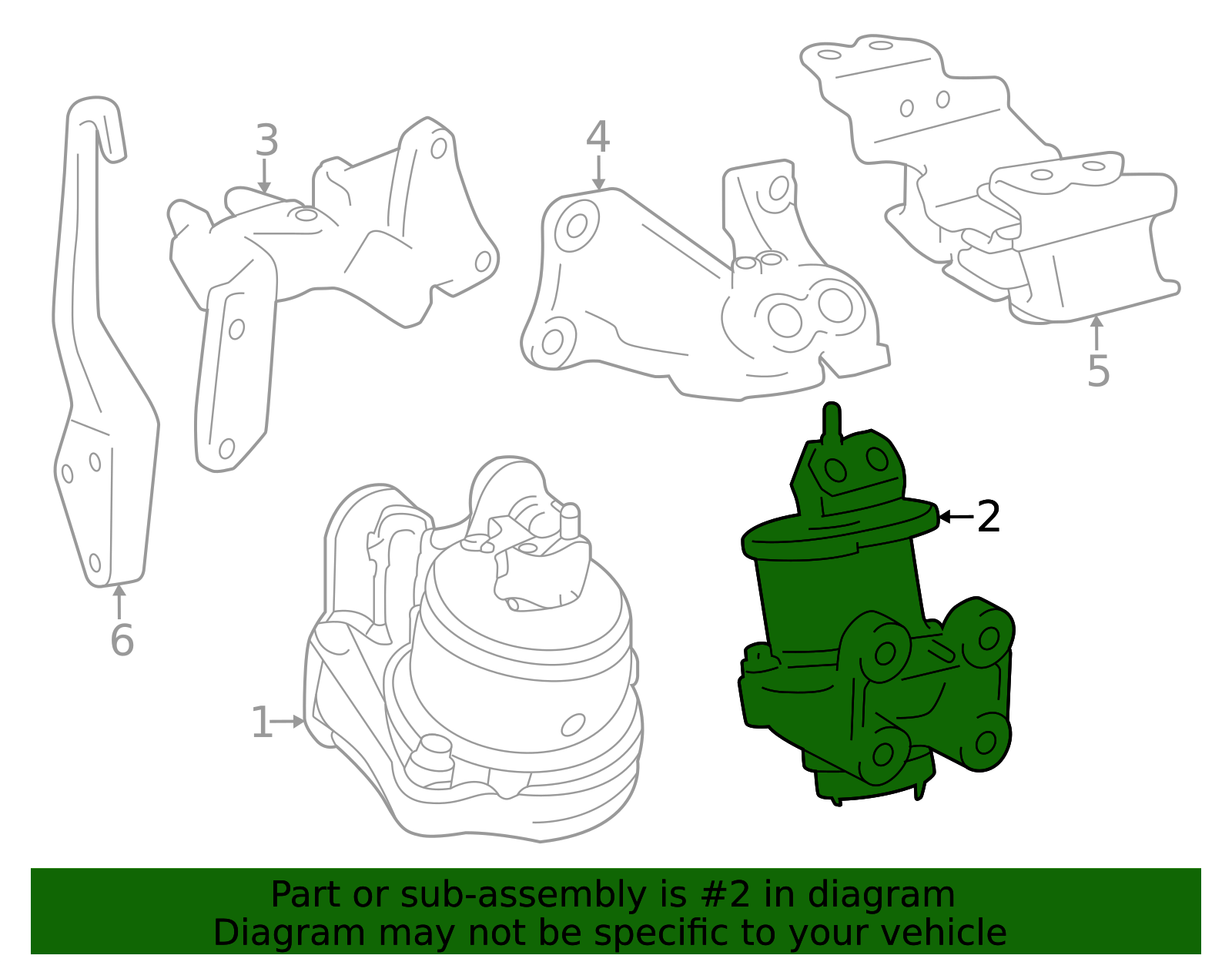 12362-F0030 - Engine Mount 2024-2026 Toyota Tacoma | Longo Toyota Parts